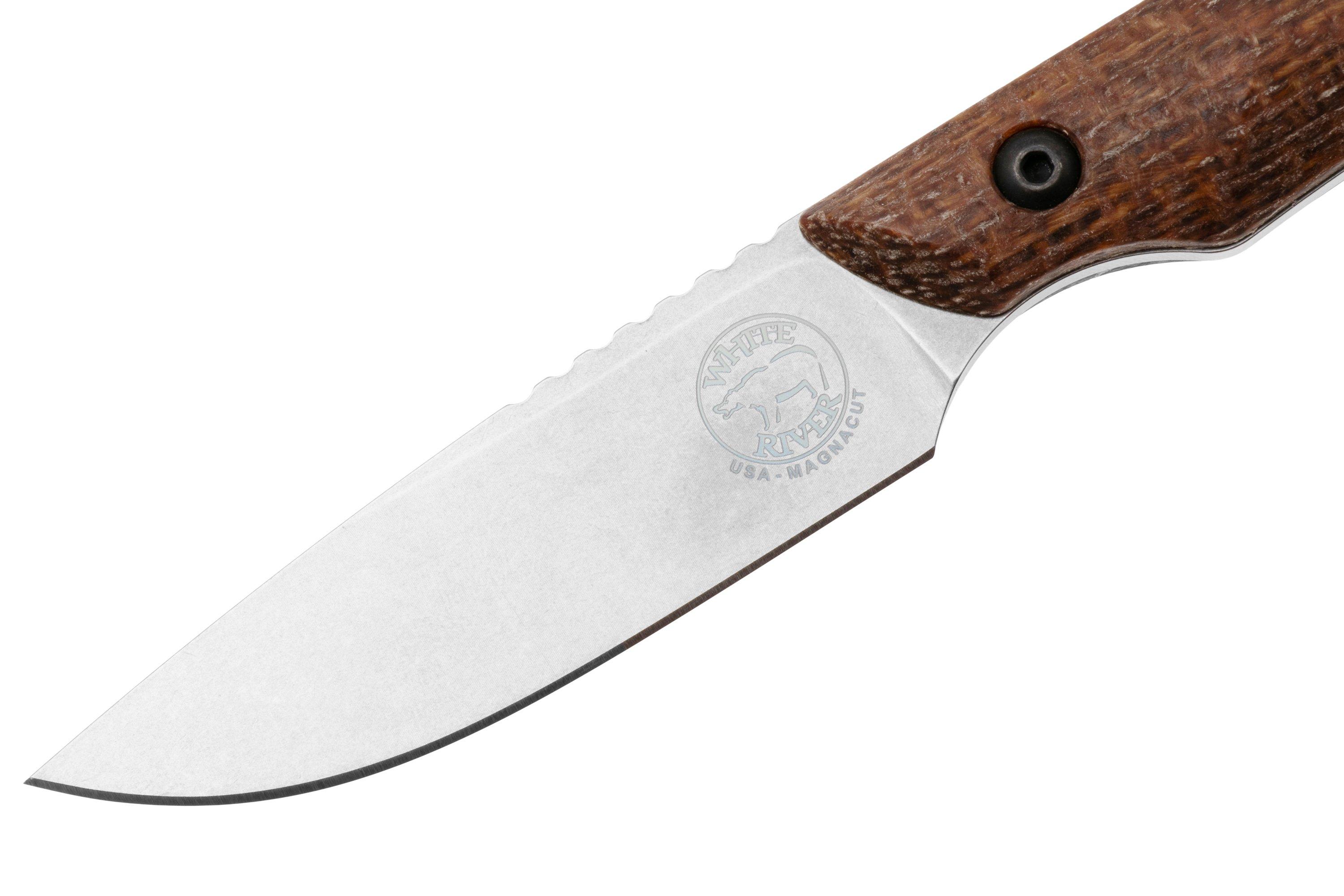 White River Knives Axiom WRSS-AXM-BNA Stonewashed MagnaCut, Natural ...