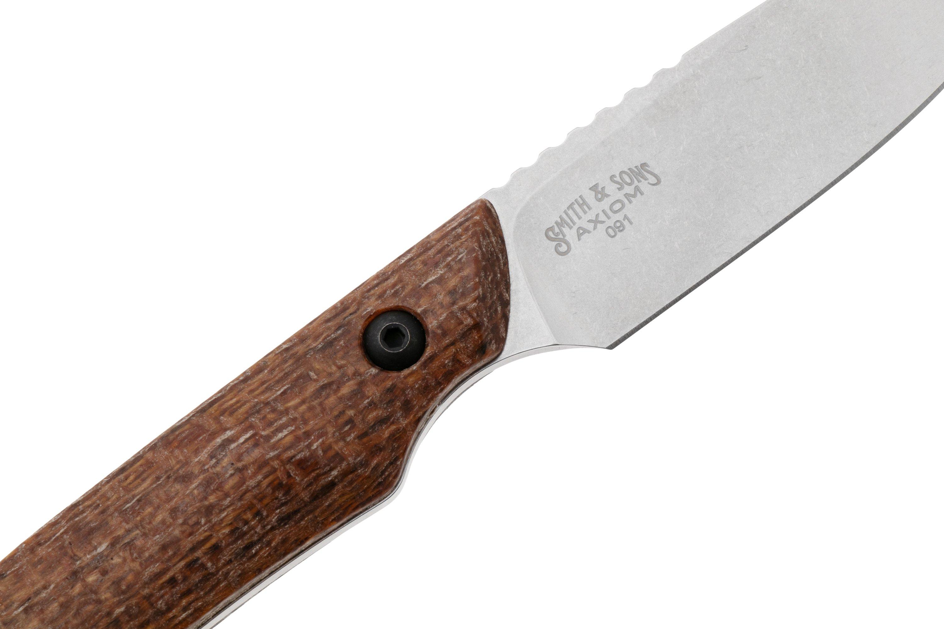 White River Knives Axiom WRSS-AXM-BNA Stonewashed MagnaCut, Natural ...