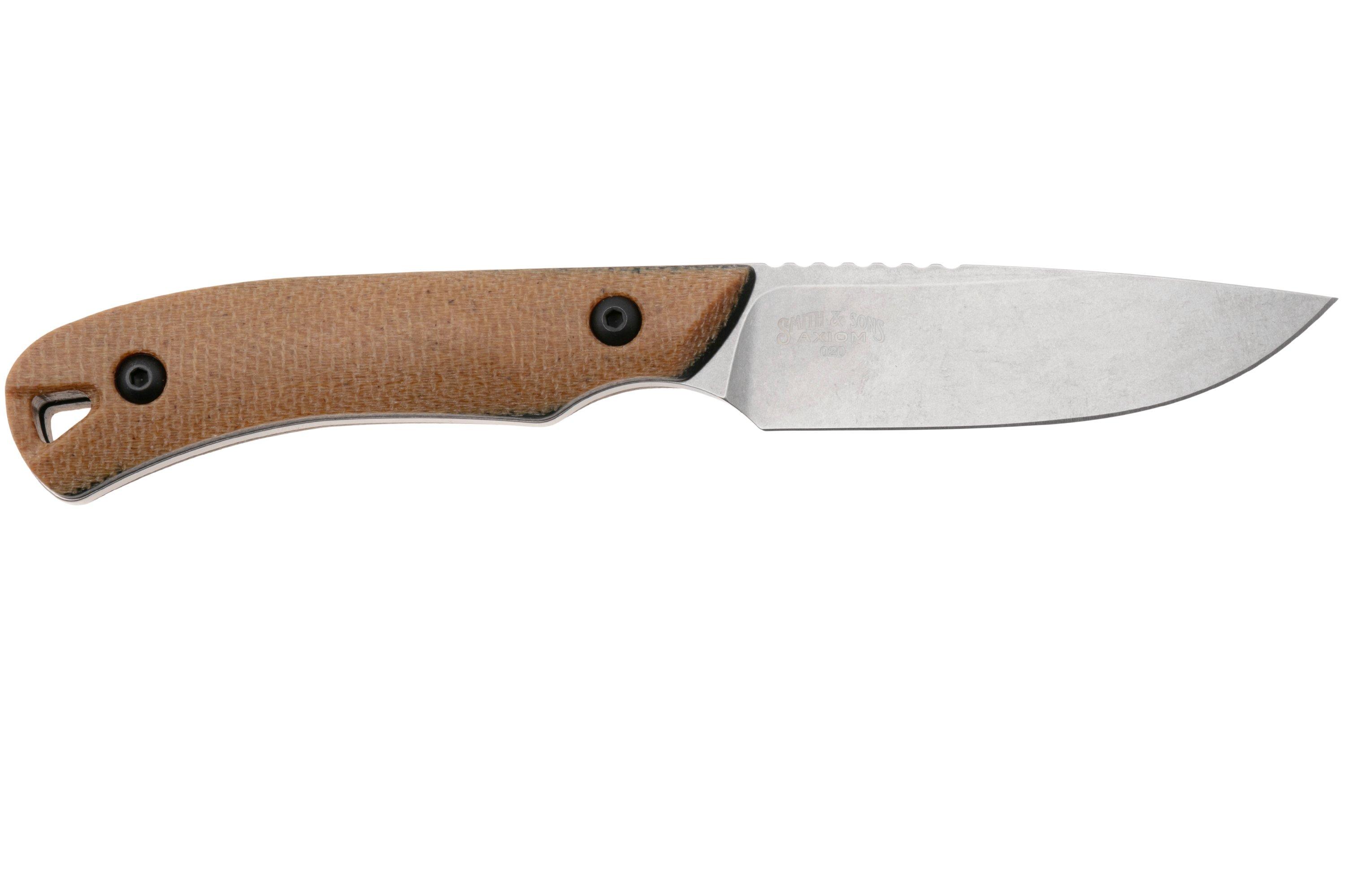 White River Knives Axiom WRSS-AXM-MNB Stonewashed Magnacut, Natural ...