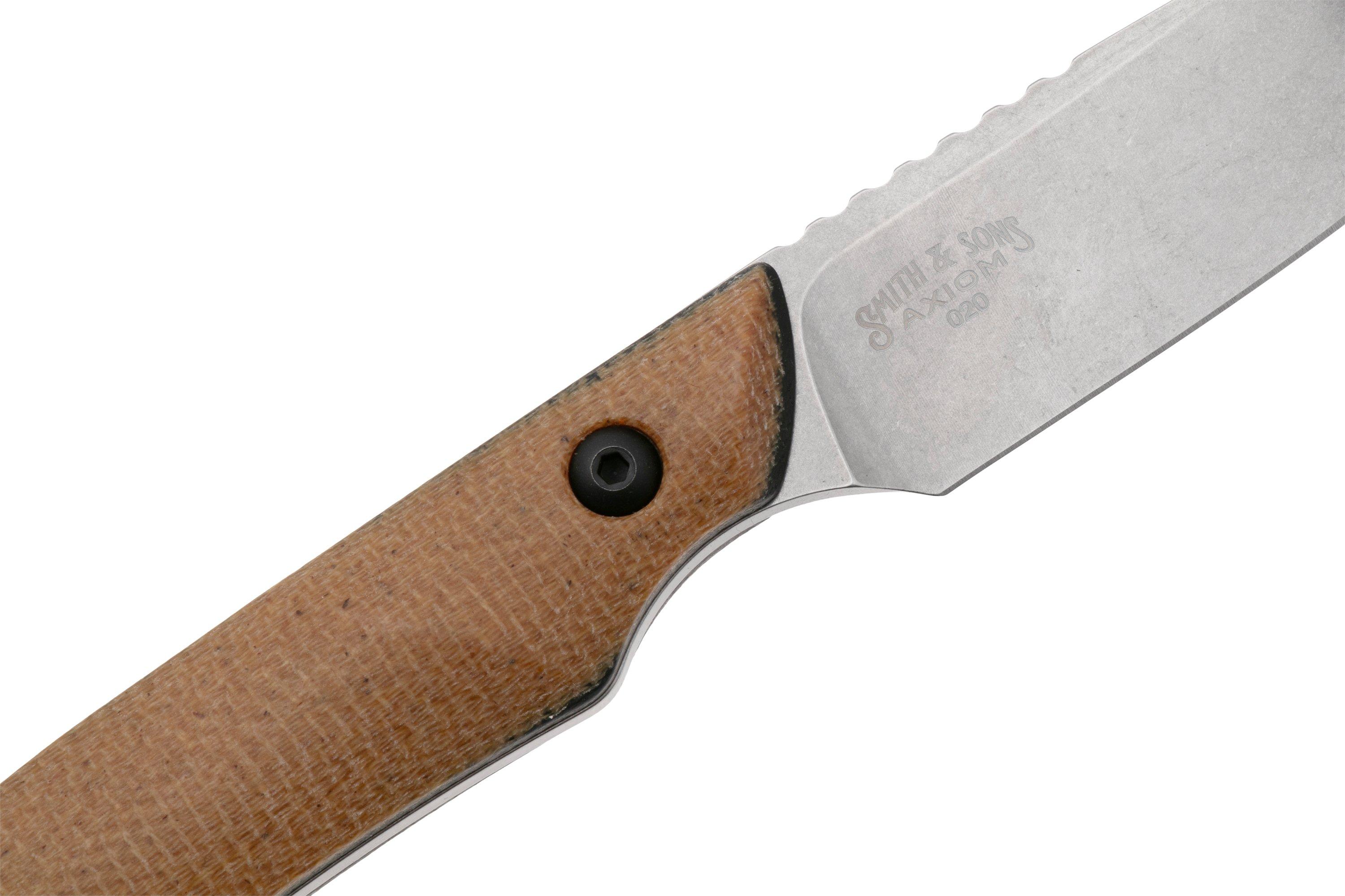 White River Knives Axiom WRSS-AXM-MNB Stonewashed Magnacut, Natural ...