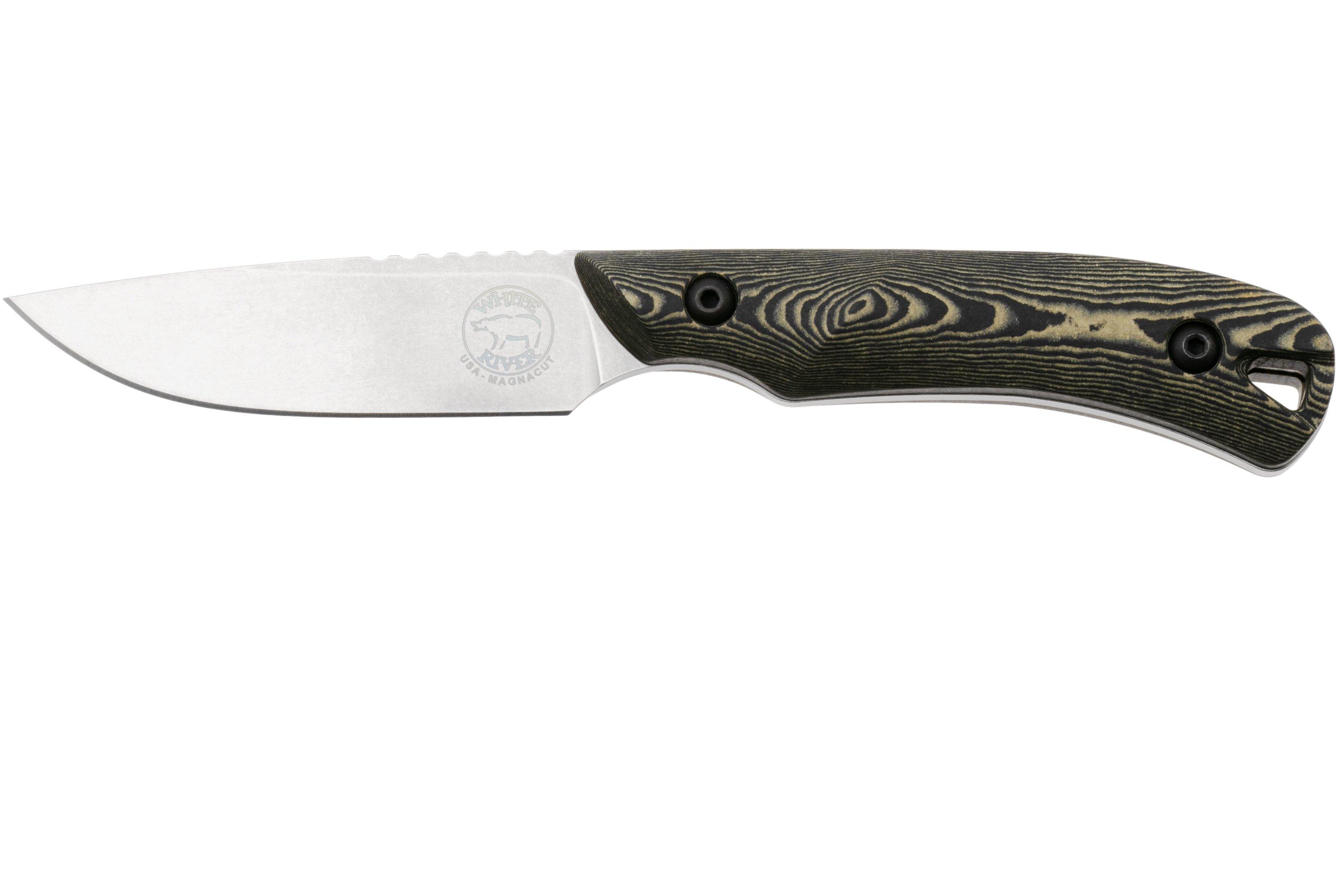 White River Knives Axiom WRSS-AXM-RMB Stonewashed MagnaCut, Maple Black ...
