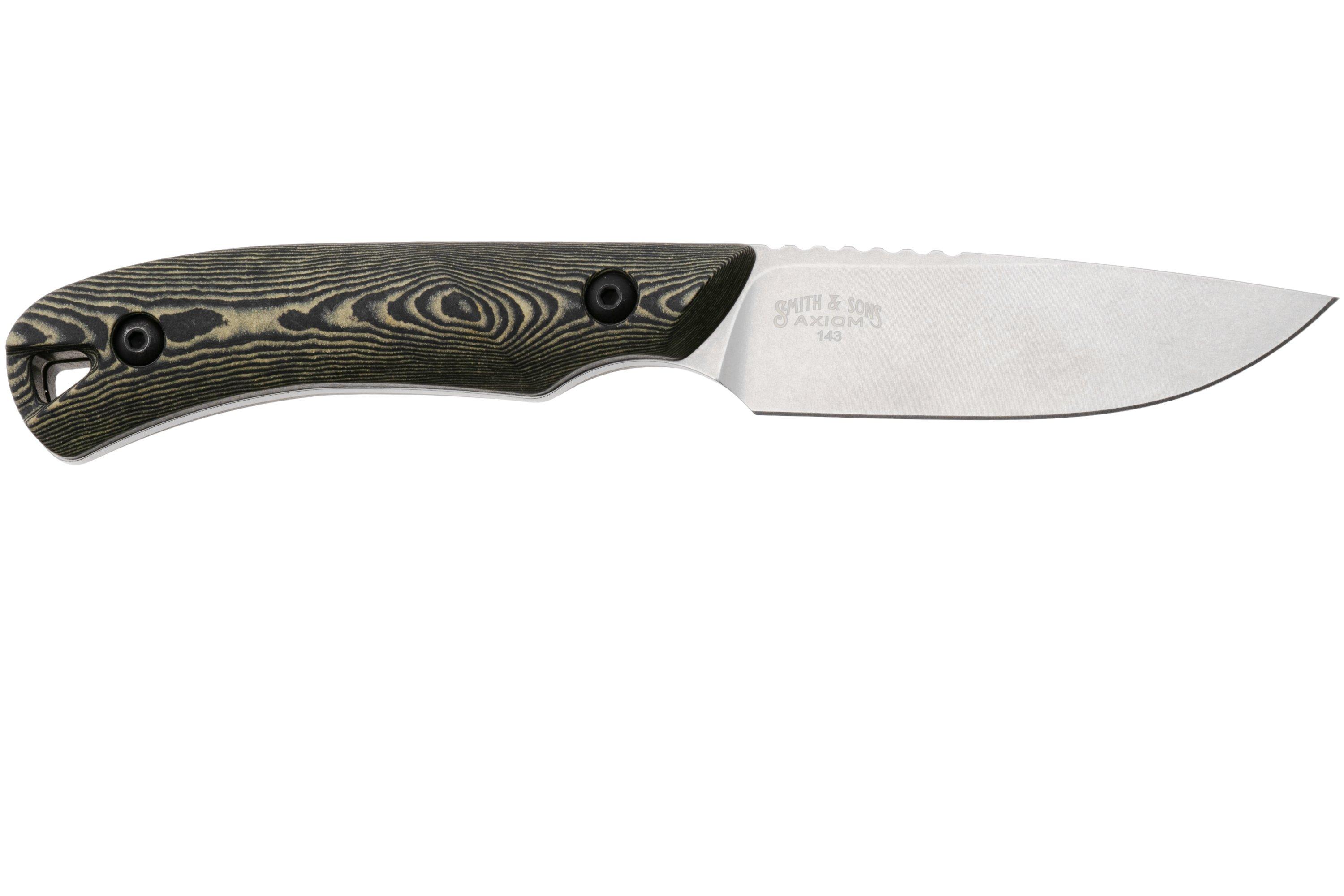 White River Knives Axiom WRSS-AXM-RMB Stonewashed MagnaCut, Maple Black ...