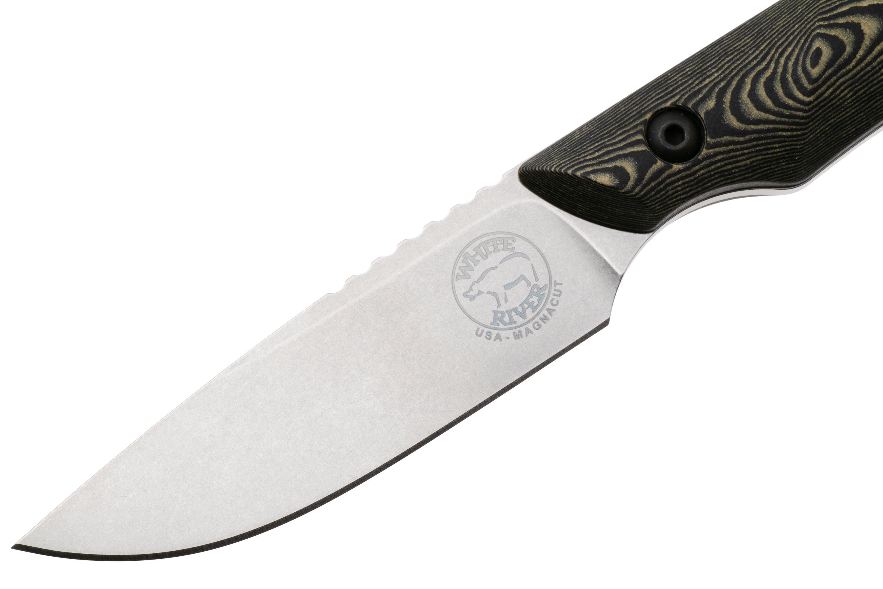 White River Knives Axiom WRSS-AXM-RMB Stonewashed MagnaCut, Maple Black ...