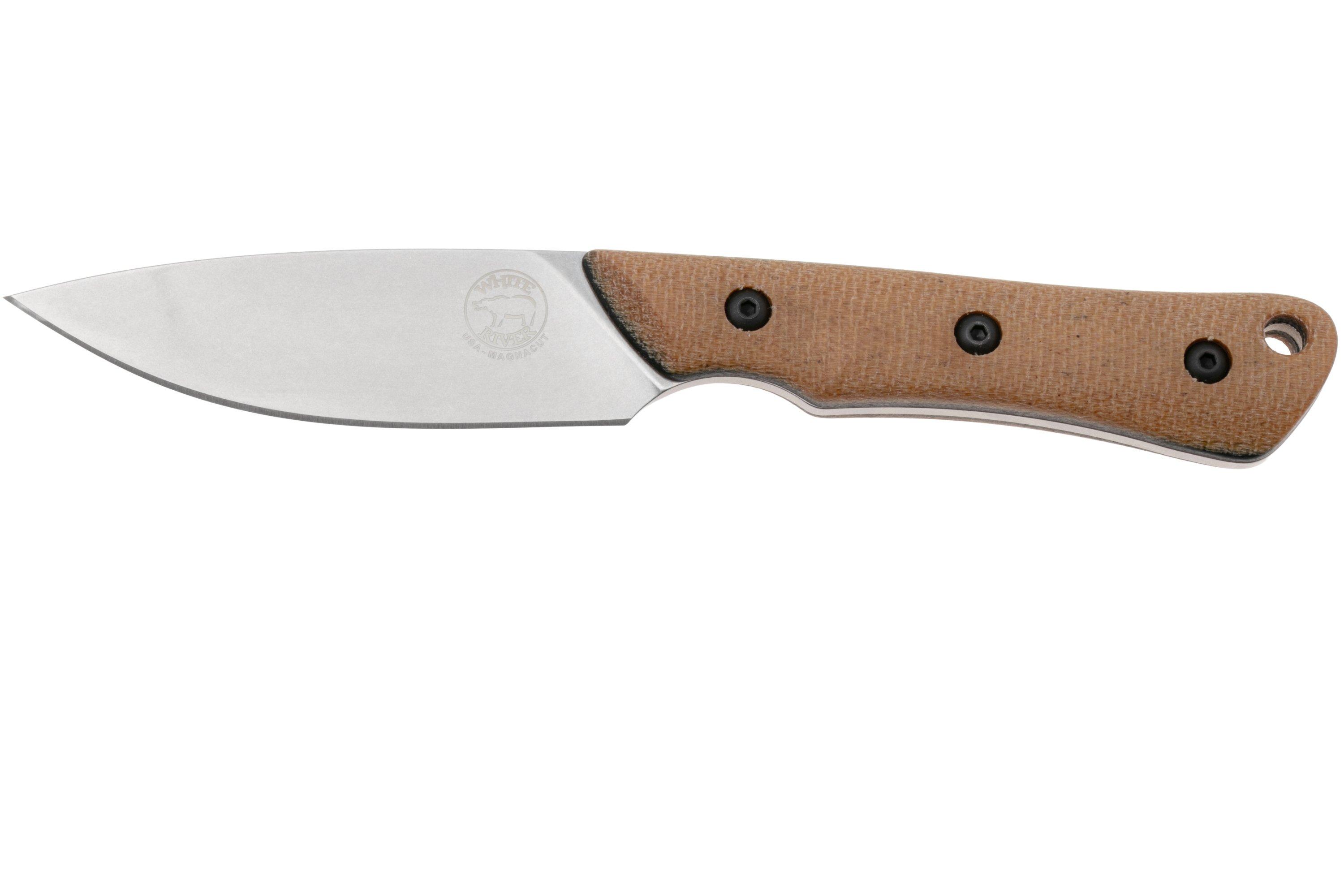 White River Knives Brave WRSS-BRV-MNB Stonewashed MagnaCut, Natural ...