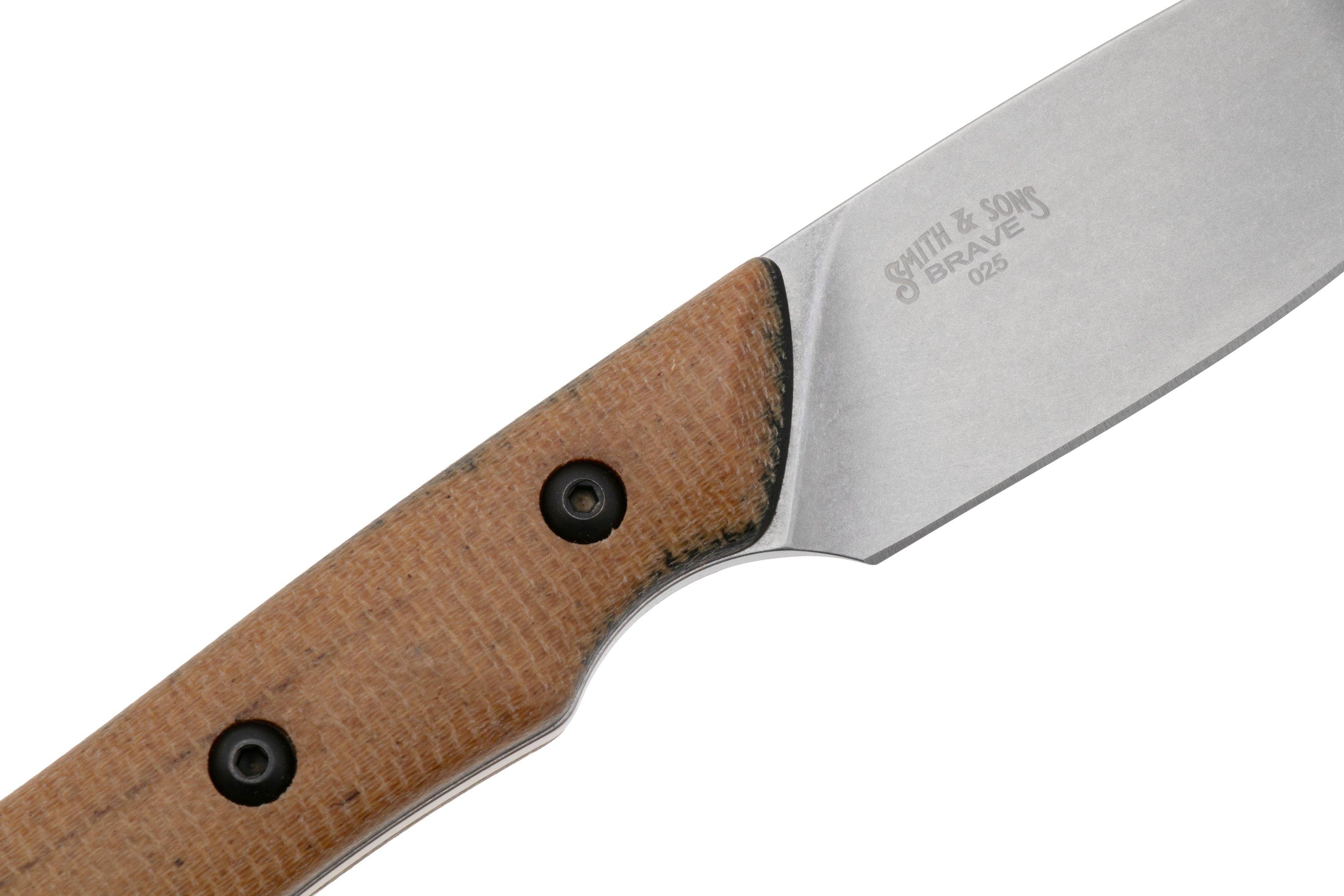 White River Knives Brave WRSS-BRV-MNB Stonewashed MagnaCut, Natural ...