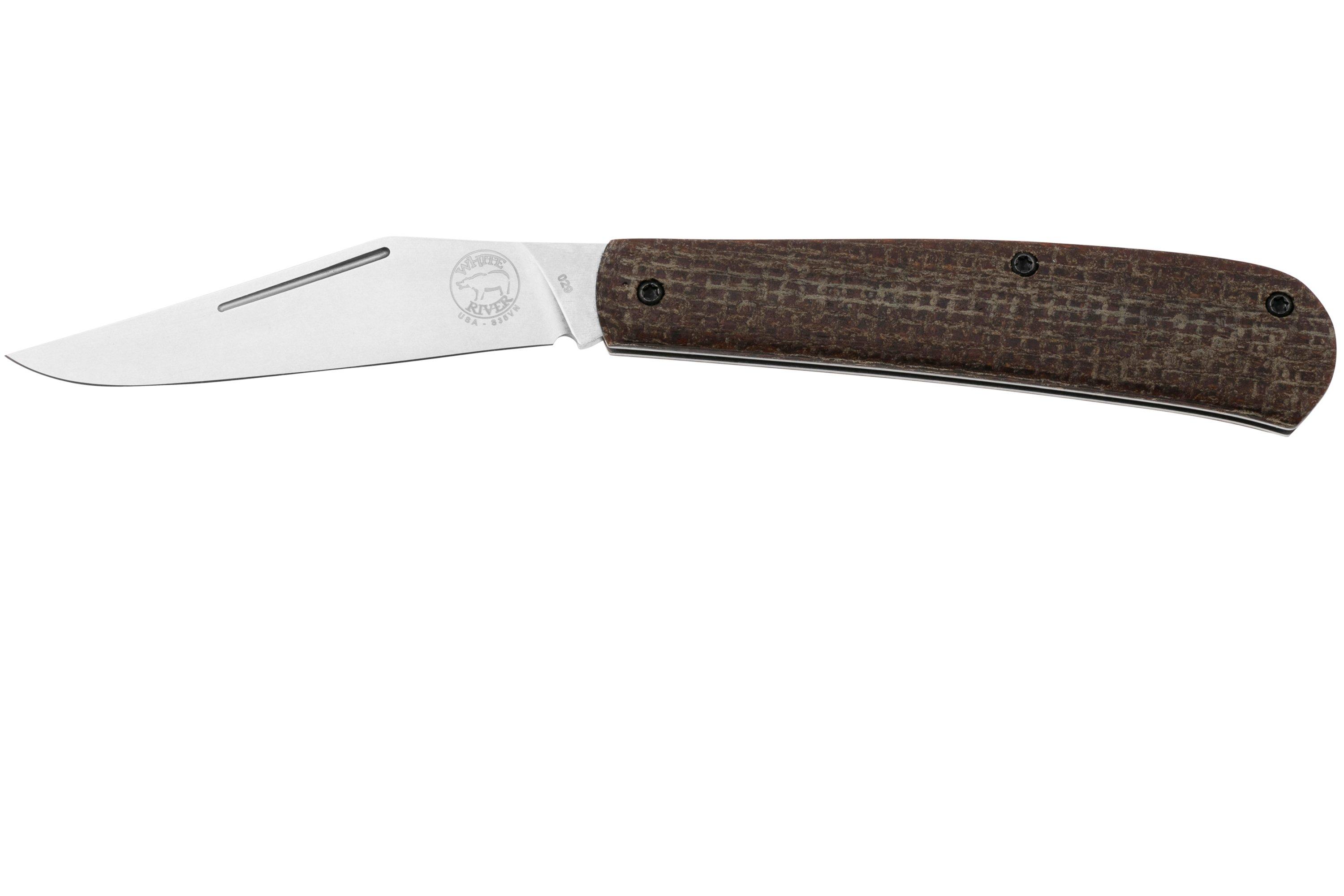 White River Knives Trailhead Trapper THT-BNA S35VN, Natural Micarta ...