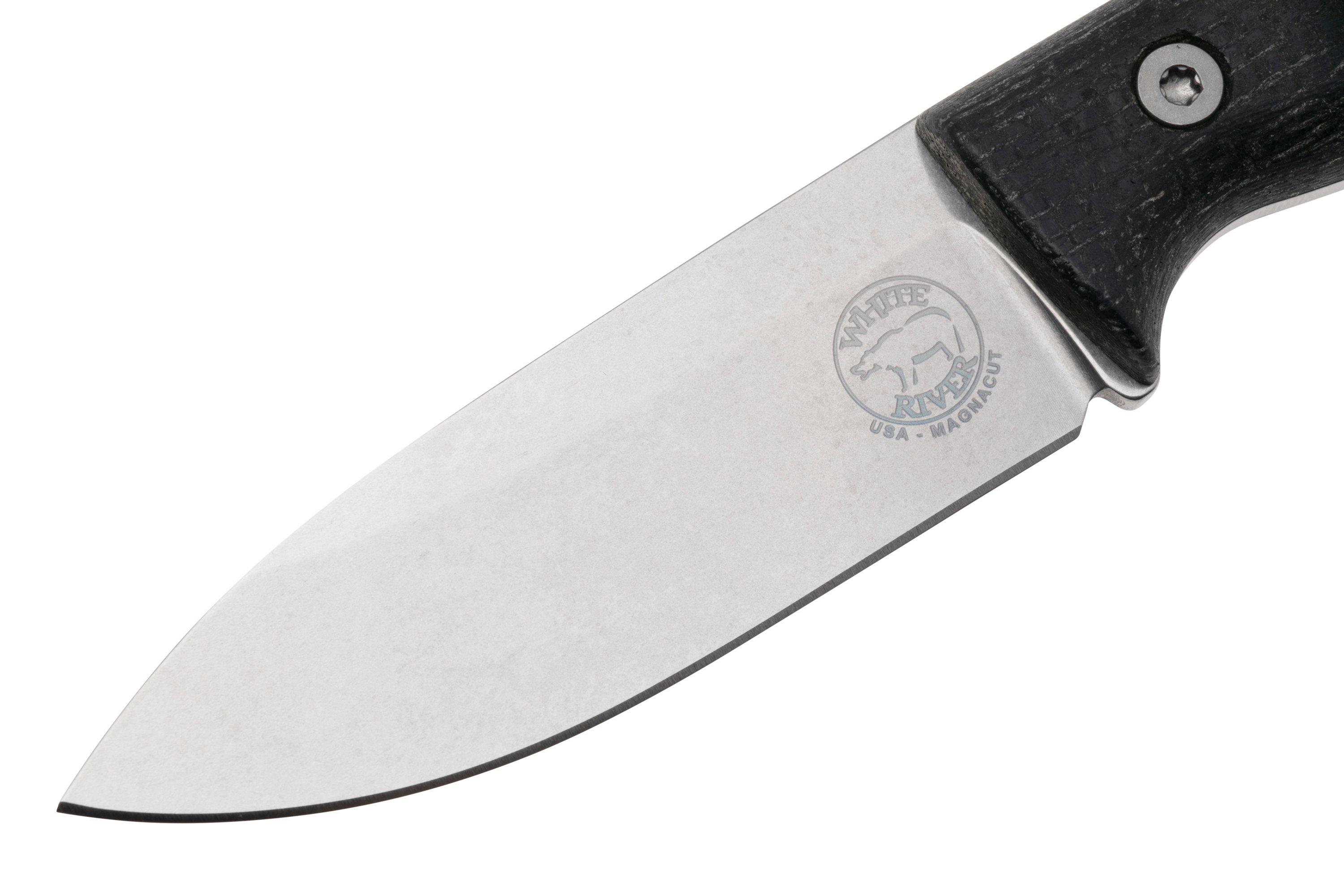 White River Knives Ursus Cub UR35-BBL CPM MagnaCut, Black Burlap ...
