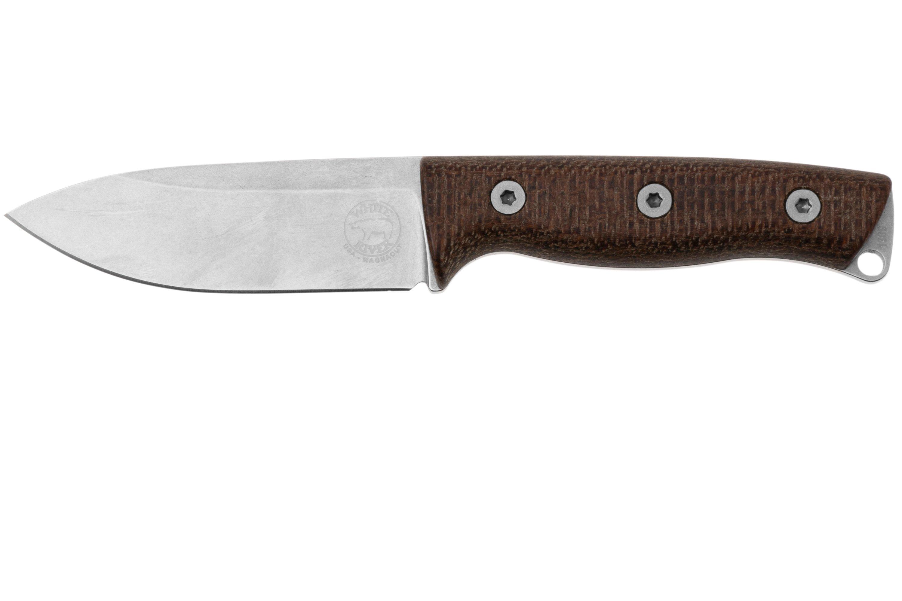 White River Knives Ursus Cub UR35-BNA CPM Magnacut, Natural Burlap ...