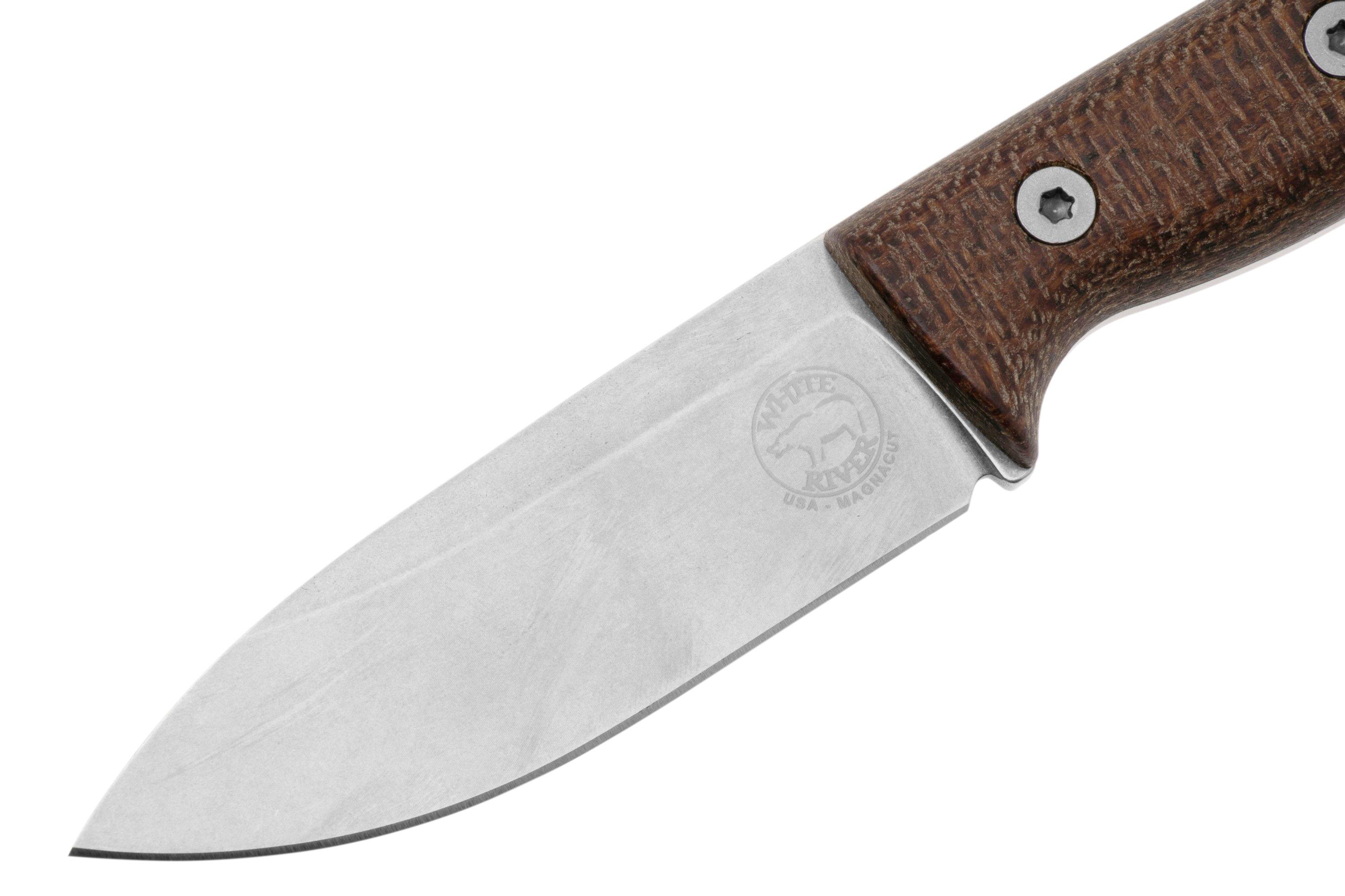 White River Knives Ursus Cub UR35-BNA CPM Magnacut, Natural Burlap ...