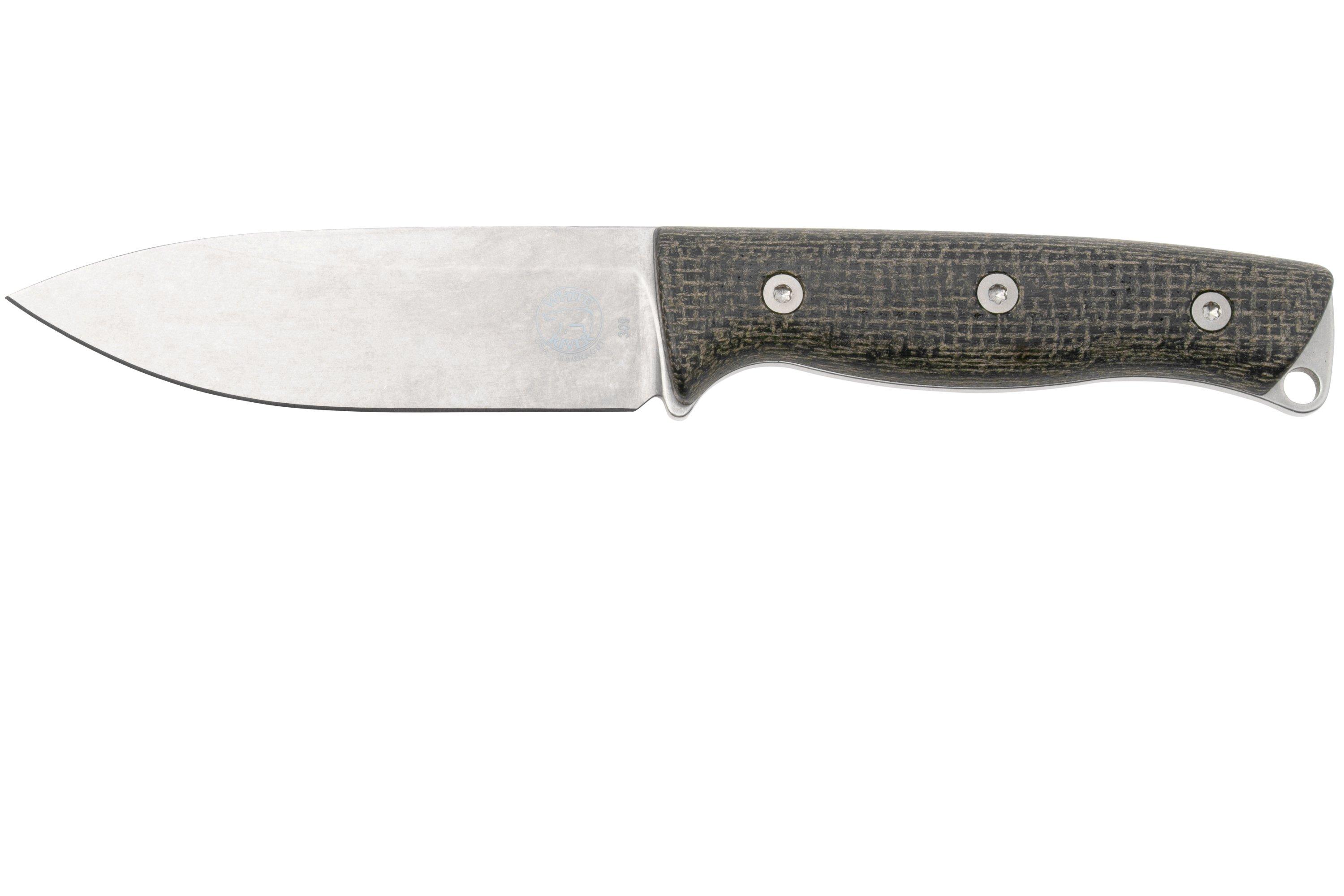 White River Knives Ursus 45 WRUR45-BBL-MAG, Stonewashed MagnaCut, Black ...