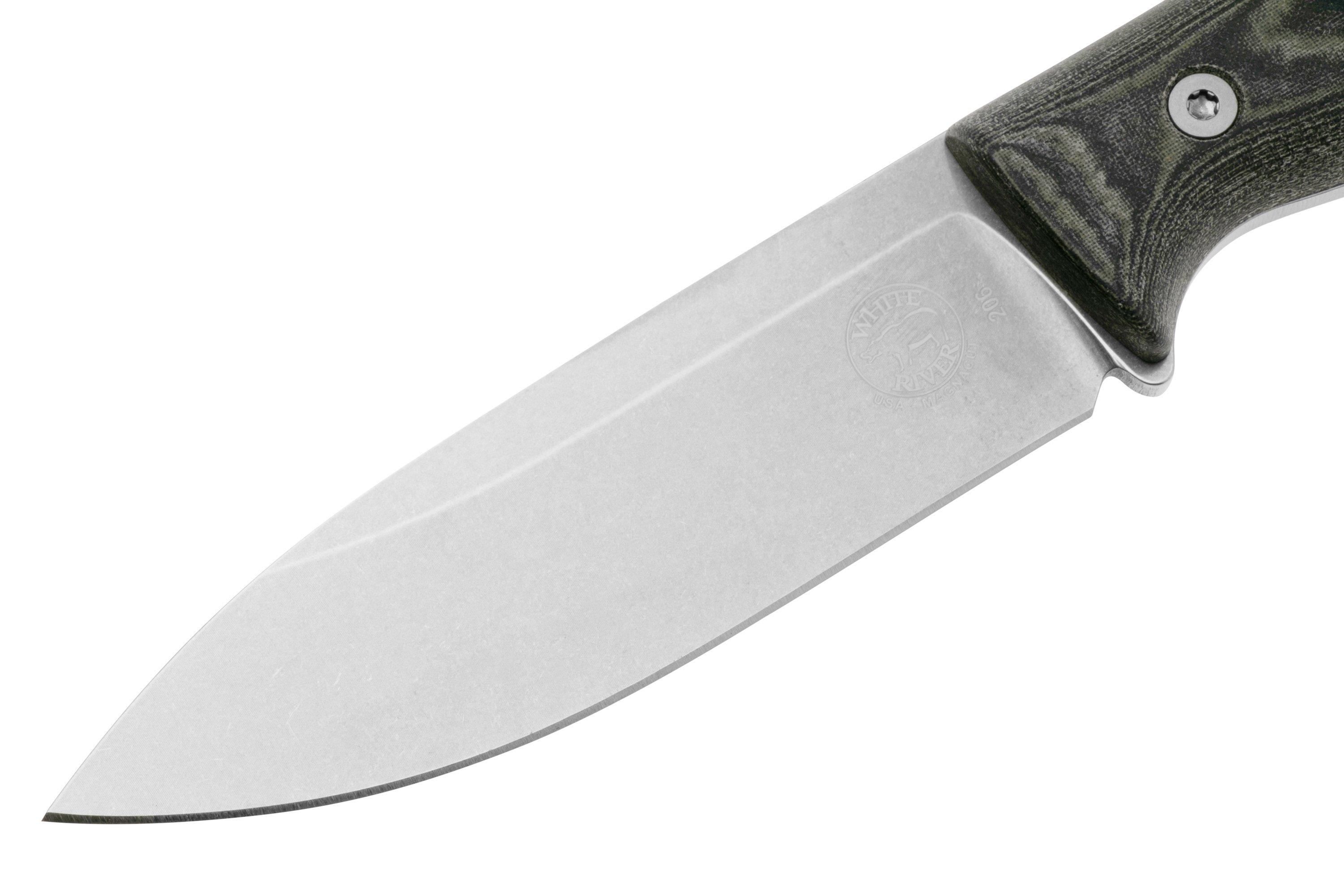 White River Knives Ursus 45 MagnaCut Black & OD Green Linen Micarta ...