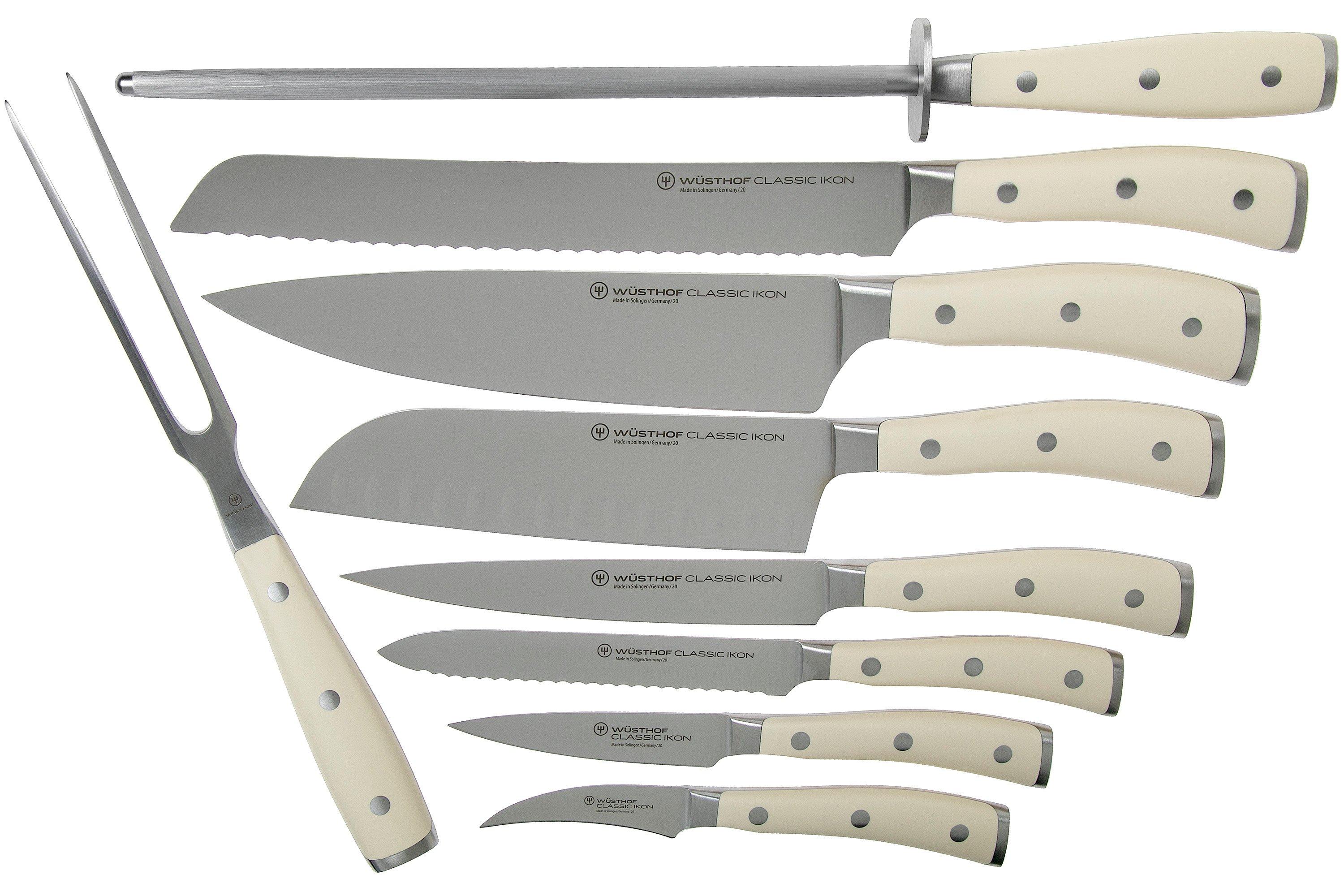 Wüsthof Classic Ikon Crème 9-piece knife set, 1090470901 ...