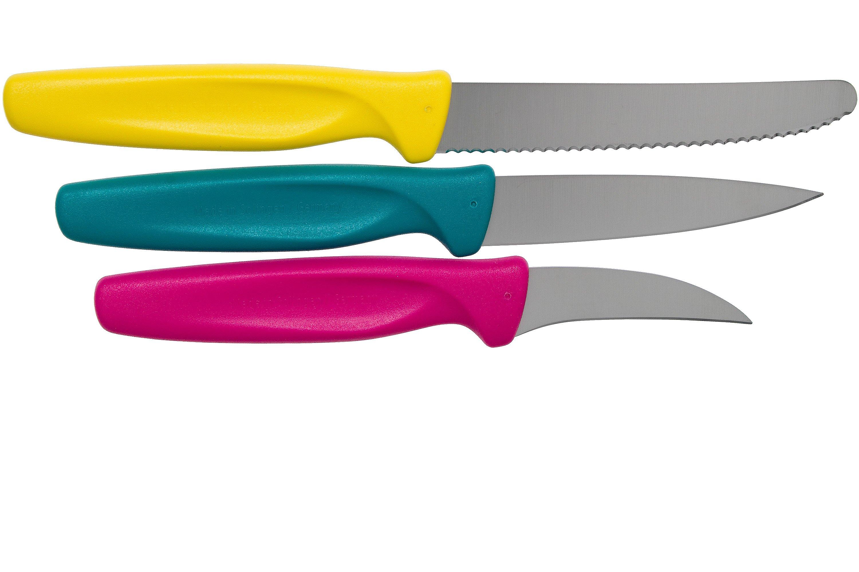 Wüsthof Create Collection three-piece peeling knife set, pink ...