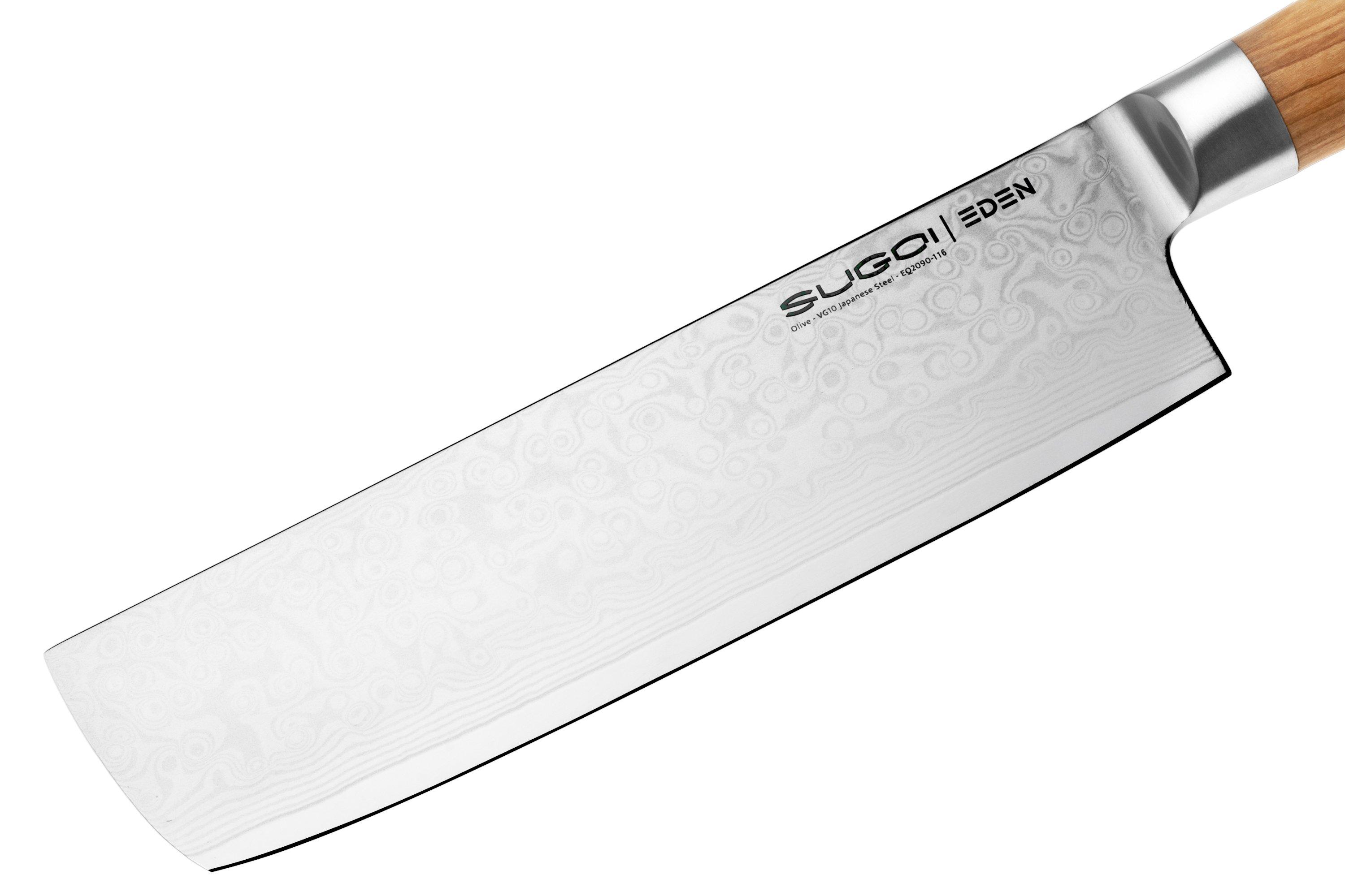Eden Sugoi Olive 3-piece knife set, santoku, nakiri and paring knife ...