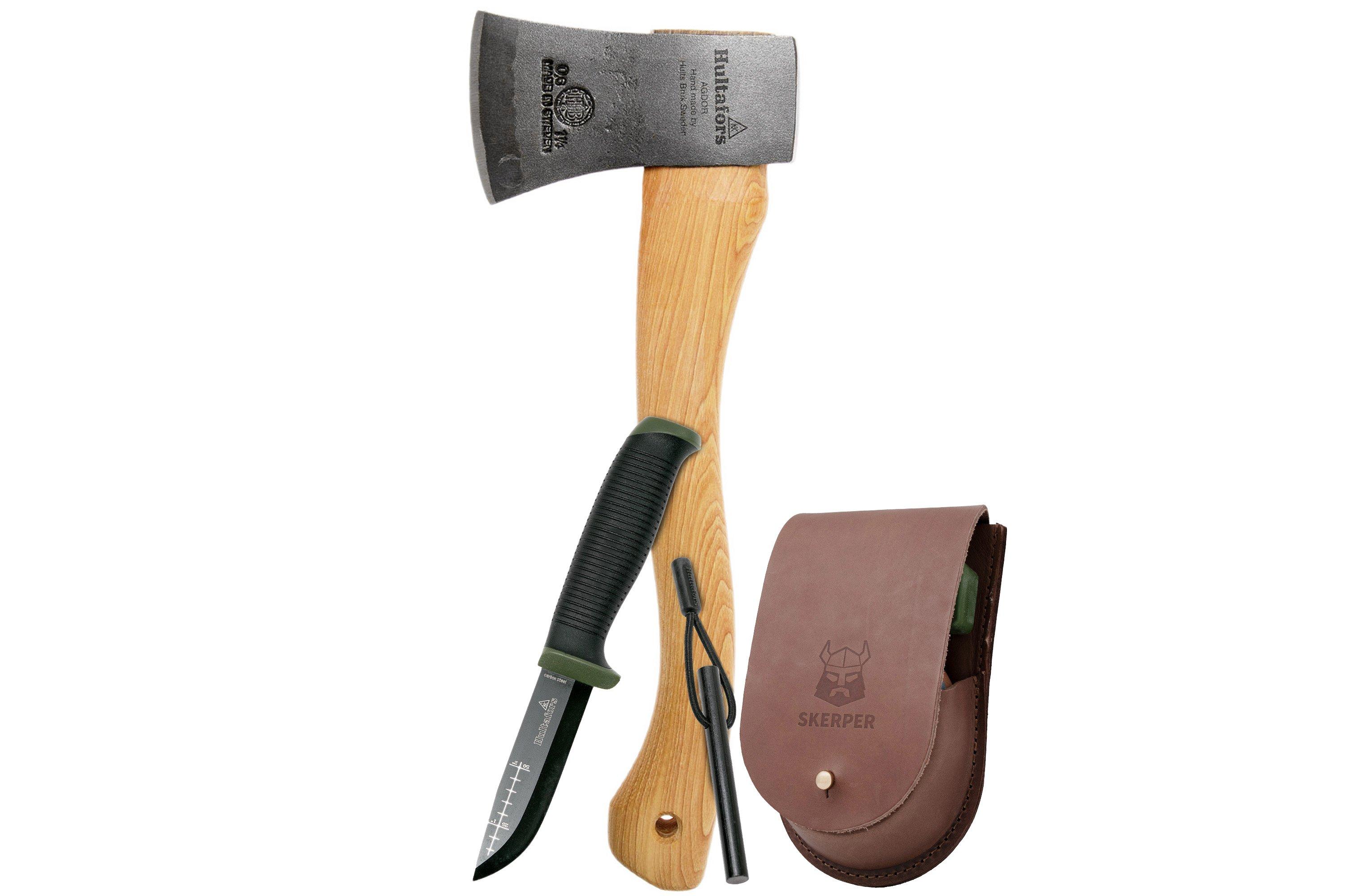 Hultafors Bushcraftset trekking axe with outdoor knife and maintenance ...