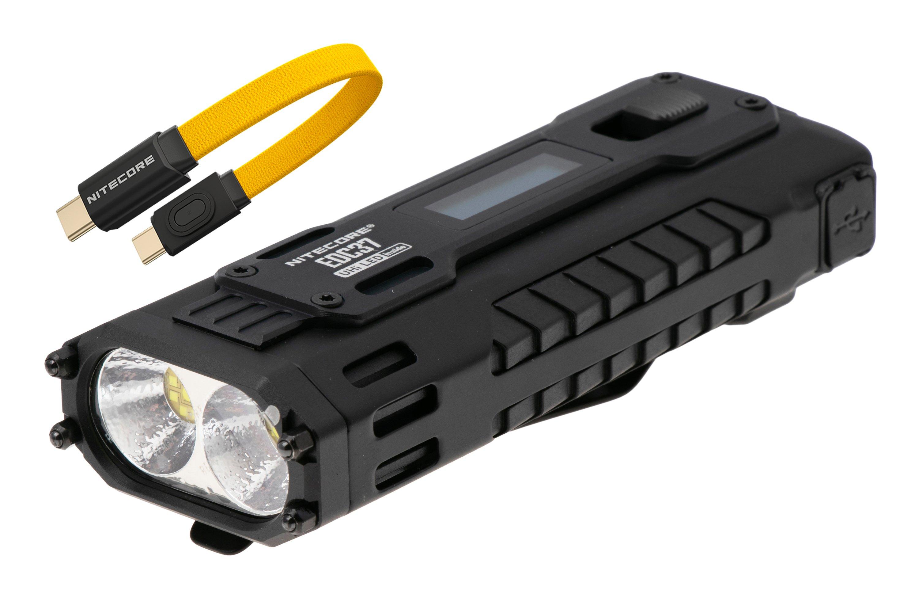 Nitecore EDC37 com Nitecore Nlink10 Fast Charging Cable GRÁTIS ...