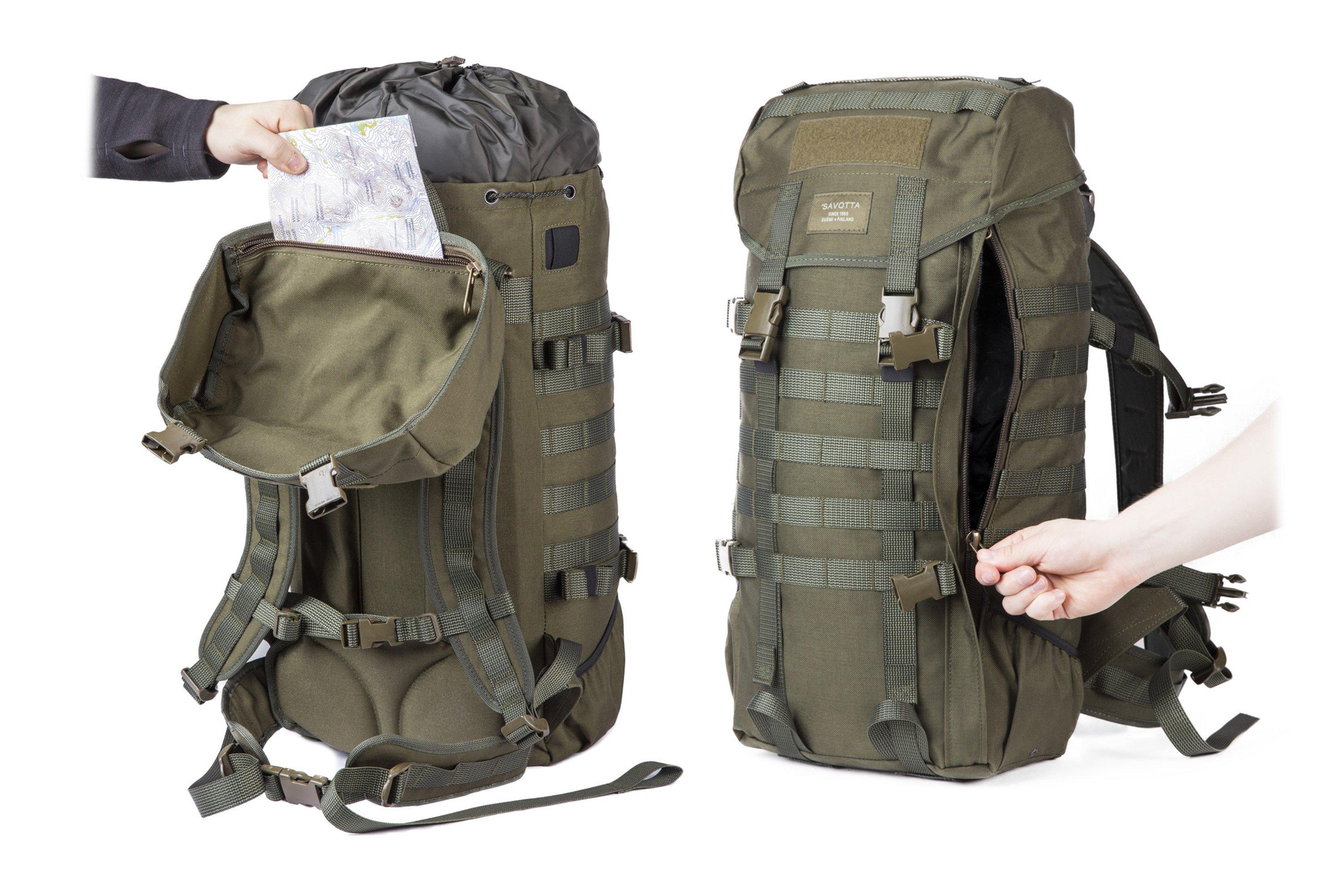 Savotta Jääkäri M Green, sac à dos, 30 Litres avec cadre en aluminium ...