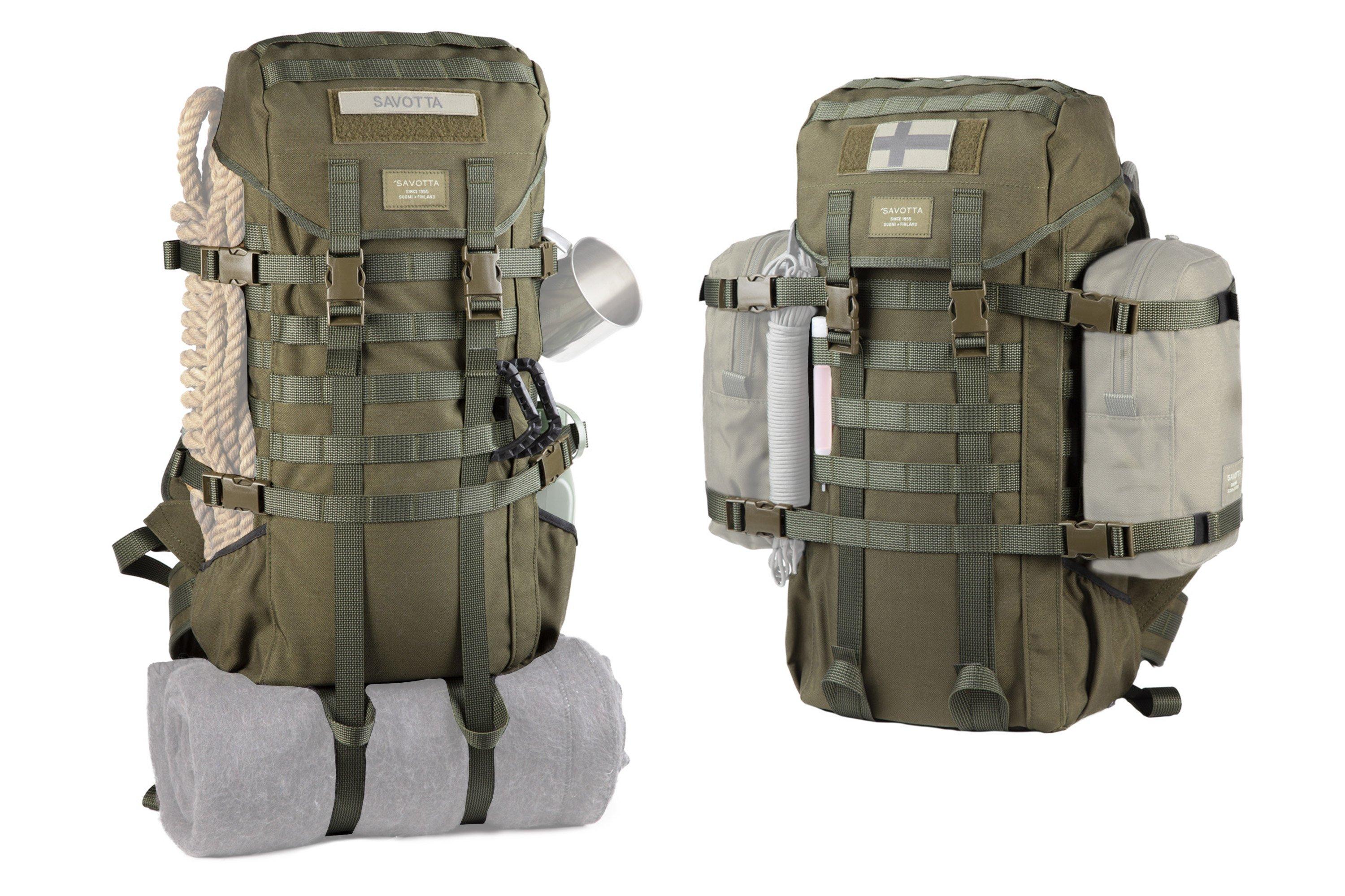 Savotta Jääkäri M Green, sac à dos, 30 Litres avec cadre en aluminium ...