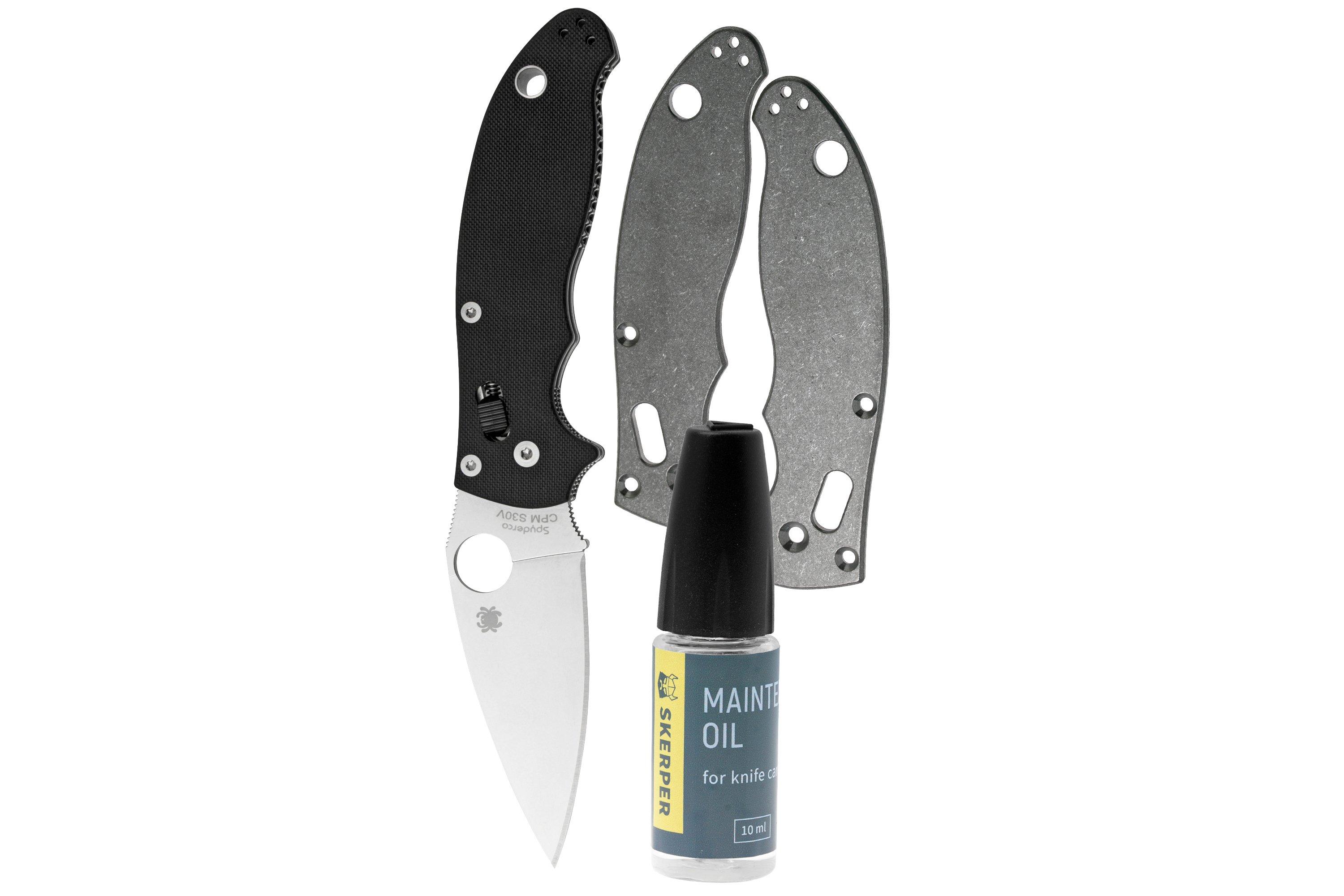 Spyderco Manix 2 with Flytanium Titanium scales and Skerper maintenance ...