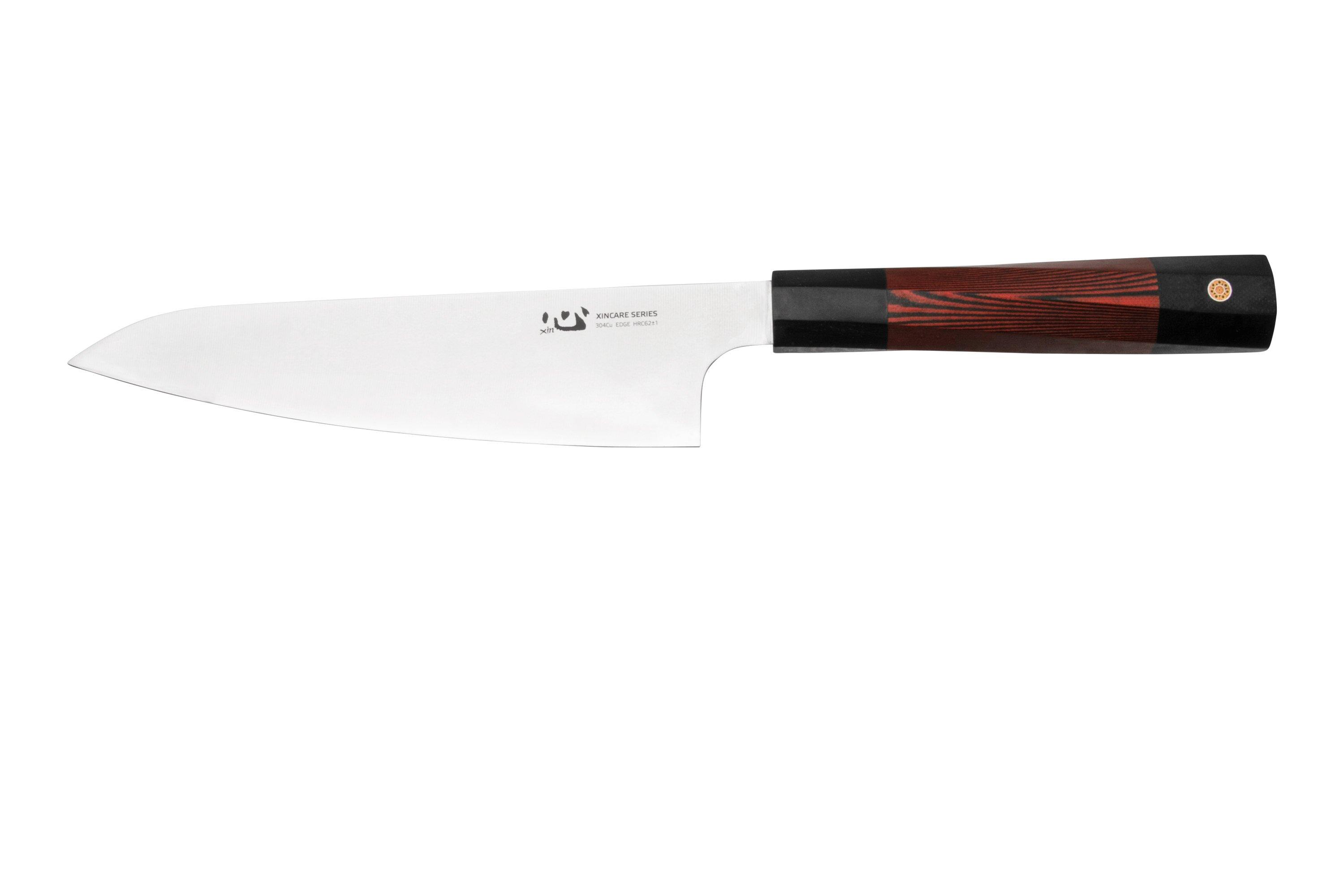 Xin Cutlery XinCare XC104 utility knife, black and red G10, 18 cm ...