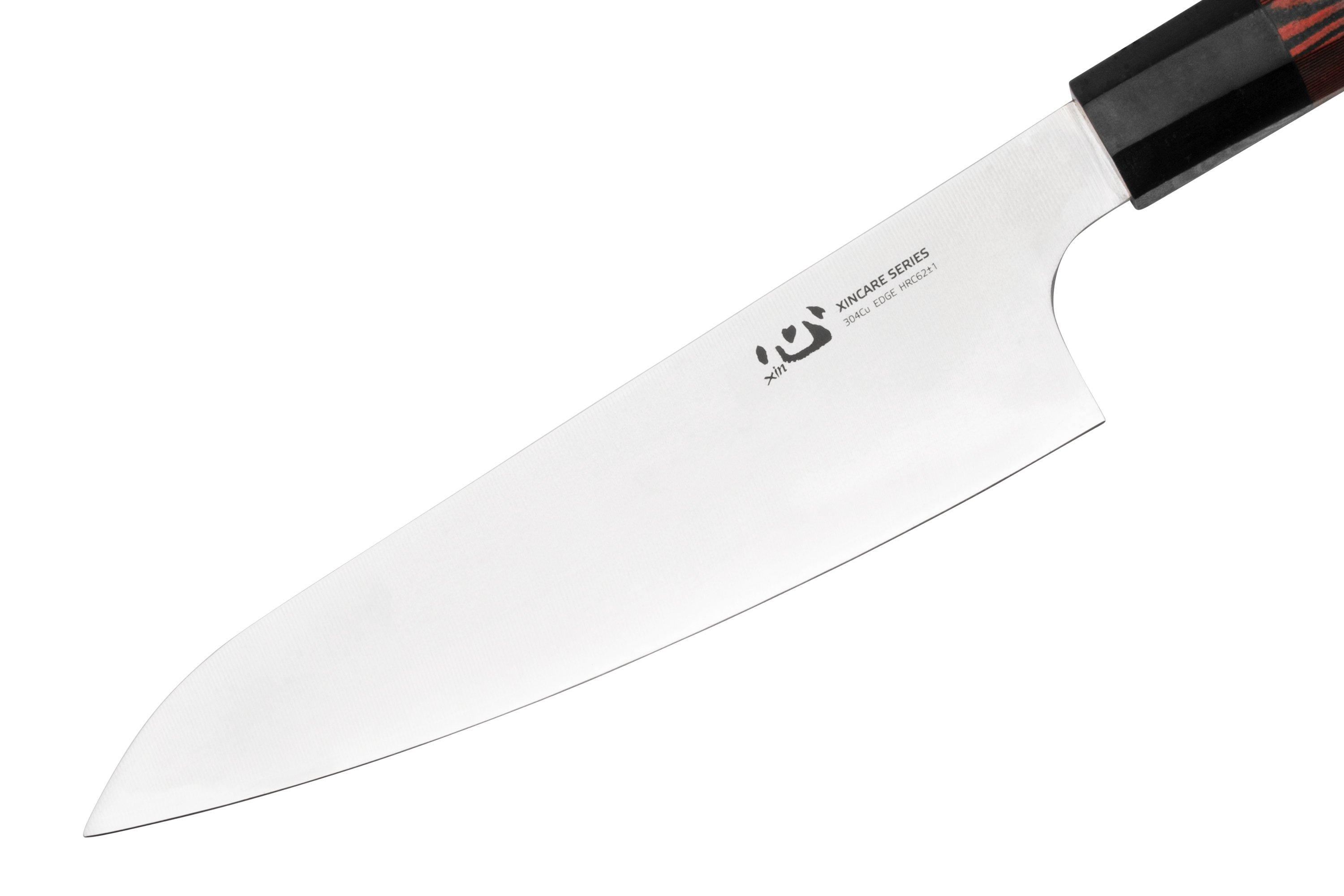 Xin Cutlery XinCare XC104 utility knife, black and red G10, 18 cm ...