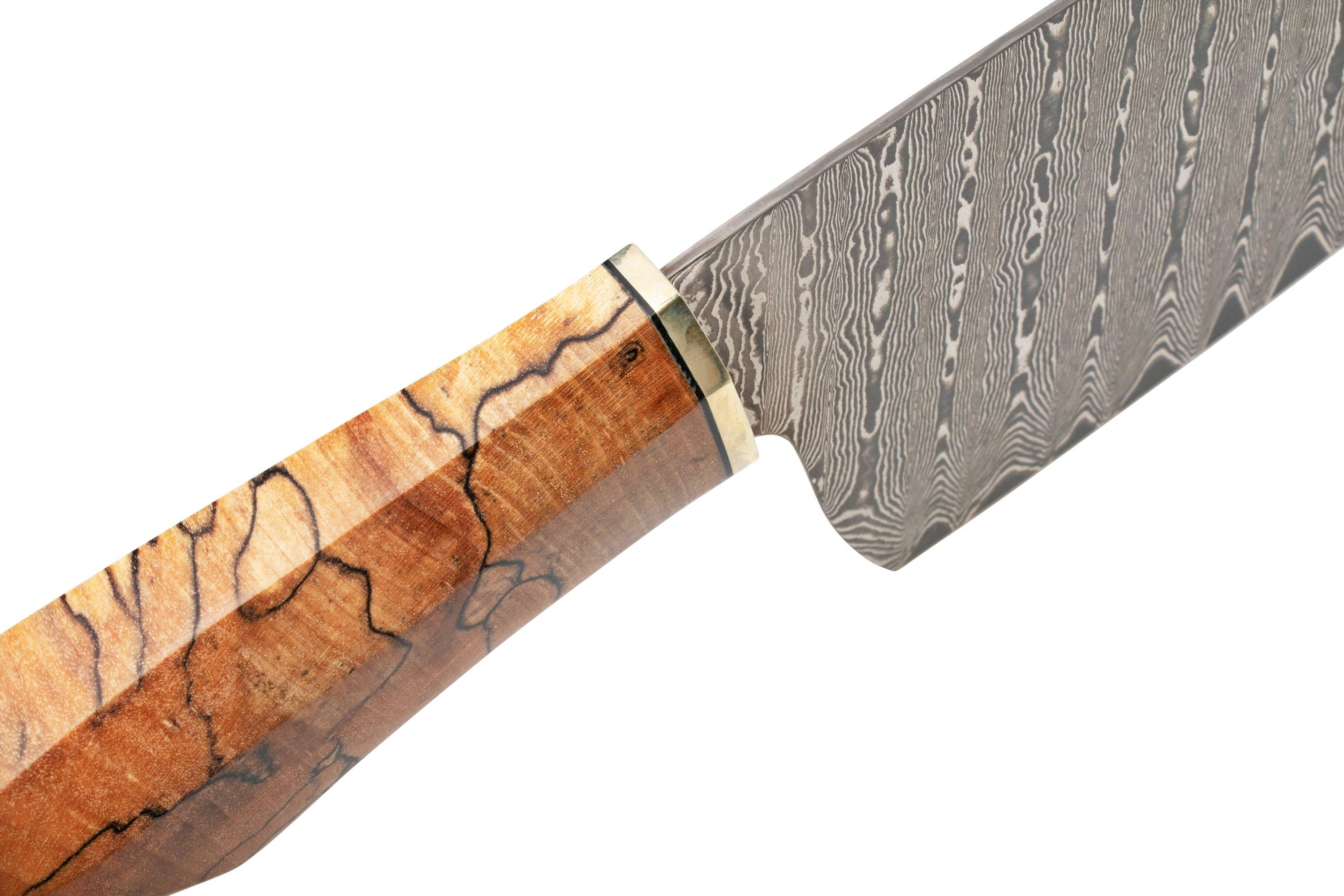 Xin Cutlery XinCraft XC130 chef's knife damascus spalted maple 20 cm ...