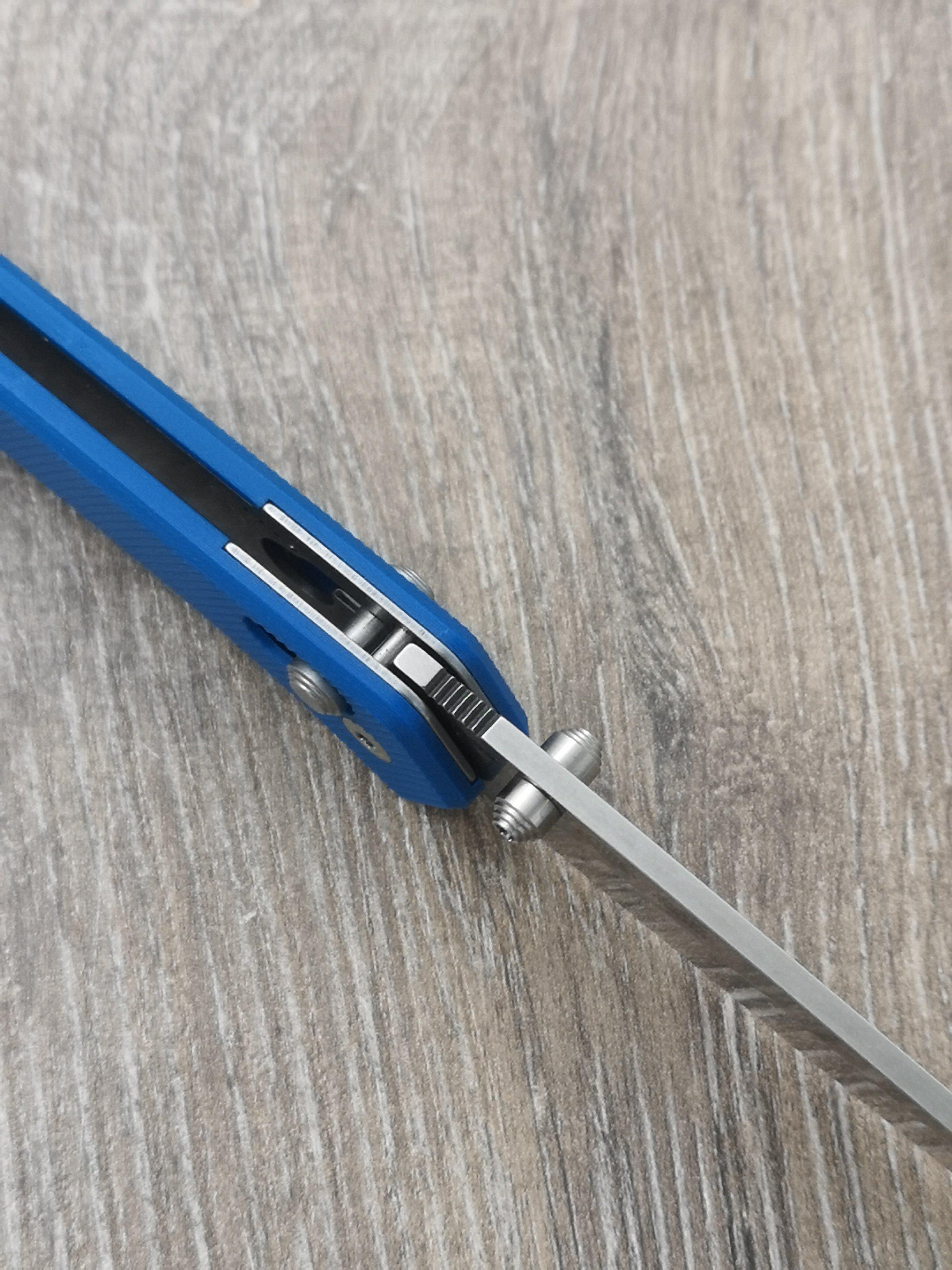 MKM Yipper YP-GBL Stonewashed MagnaCut, Blue G10 navaja, diseño Ben ...