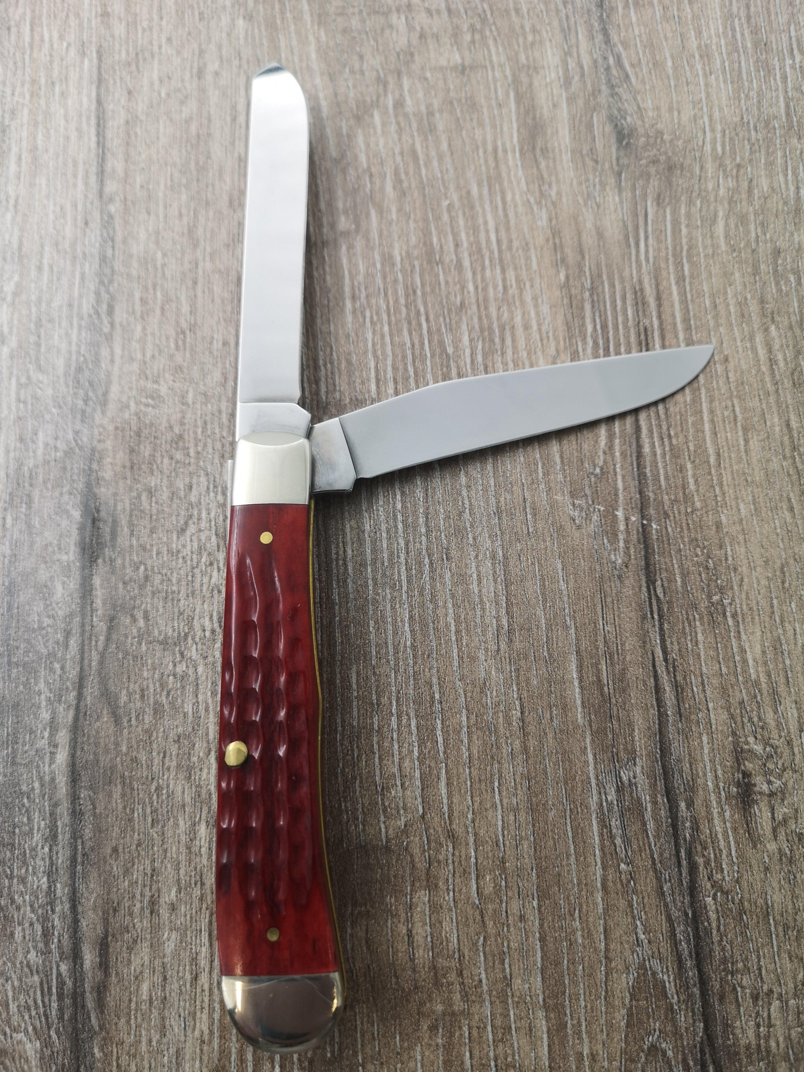 Case Trapper Pocket Worn Old Red Bone, 00783, 6254 SS pocket knife ...