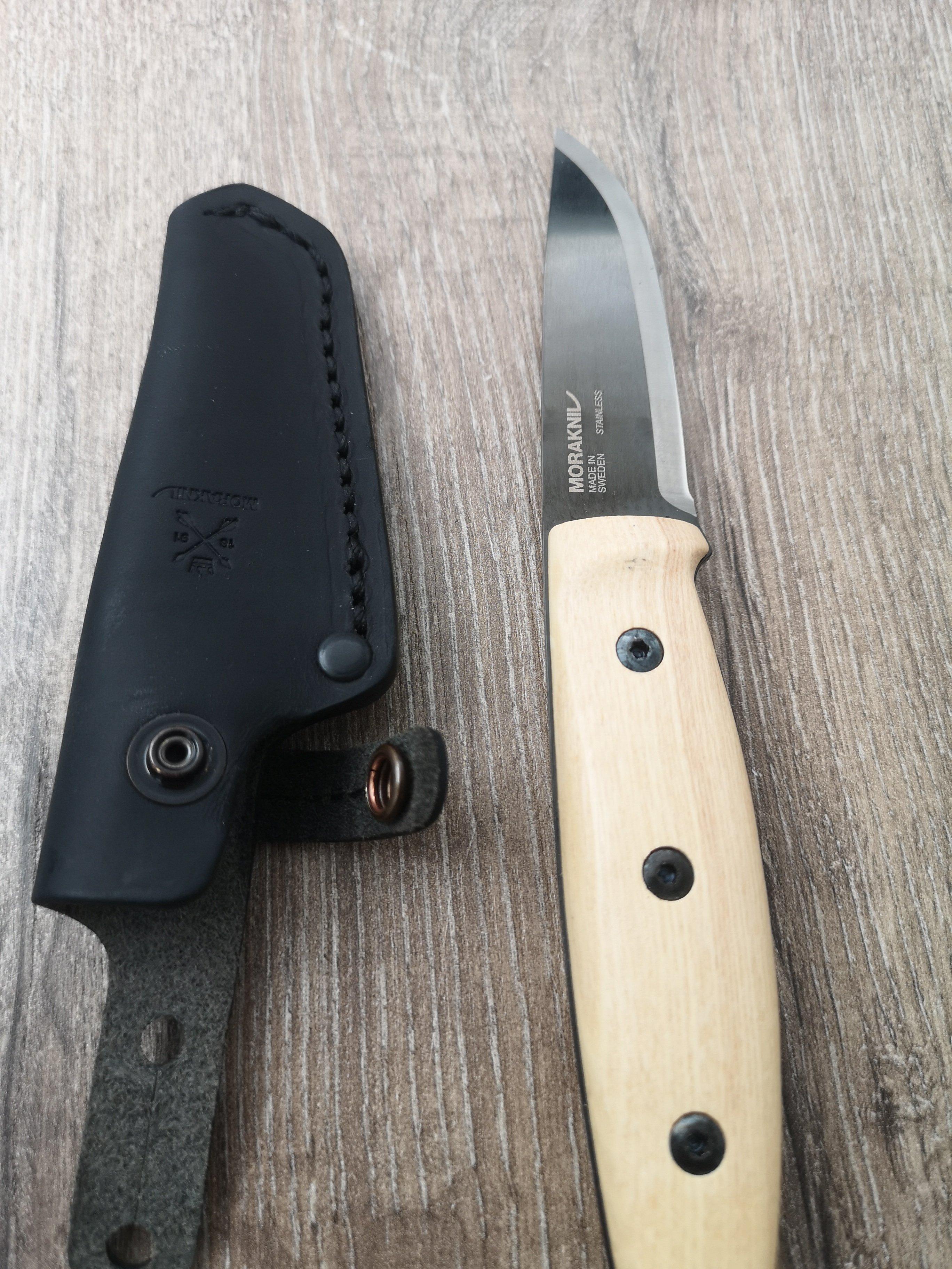 Morakniv Finn 14083 Ash Wood, Black Blade, bushcraft knife ...
