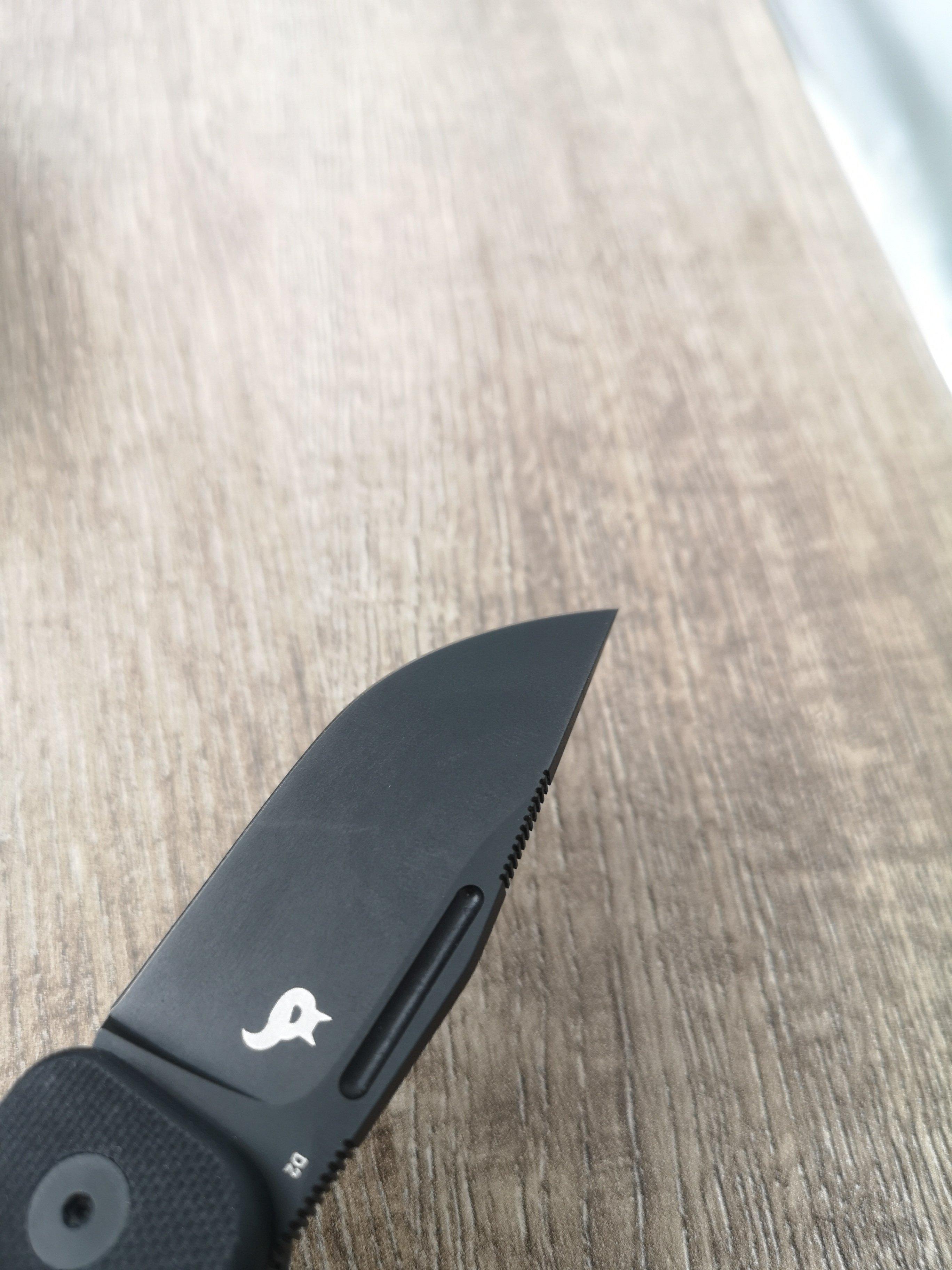 Black Fox NU-BOWIE, Black D2 Blade, Black G10 pocket knife ...