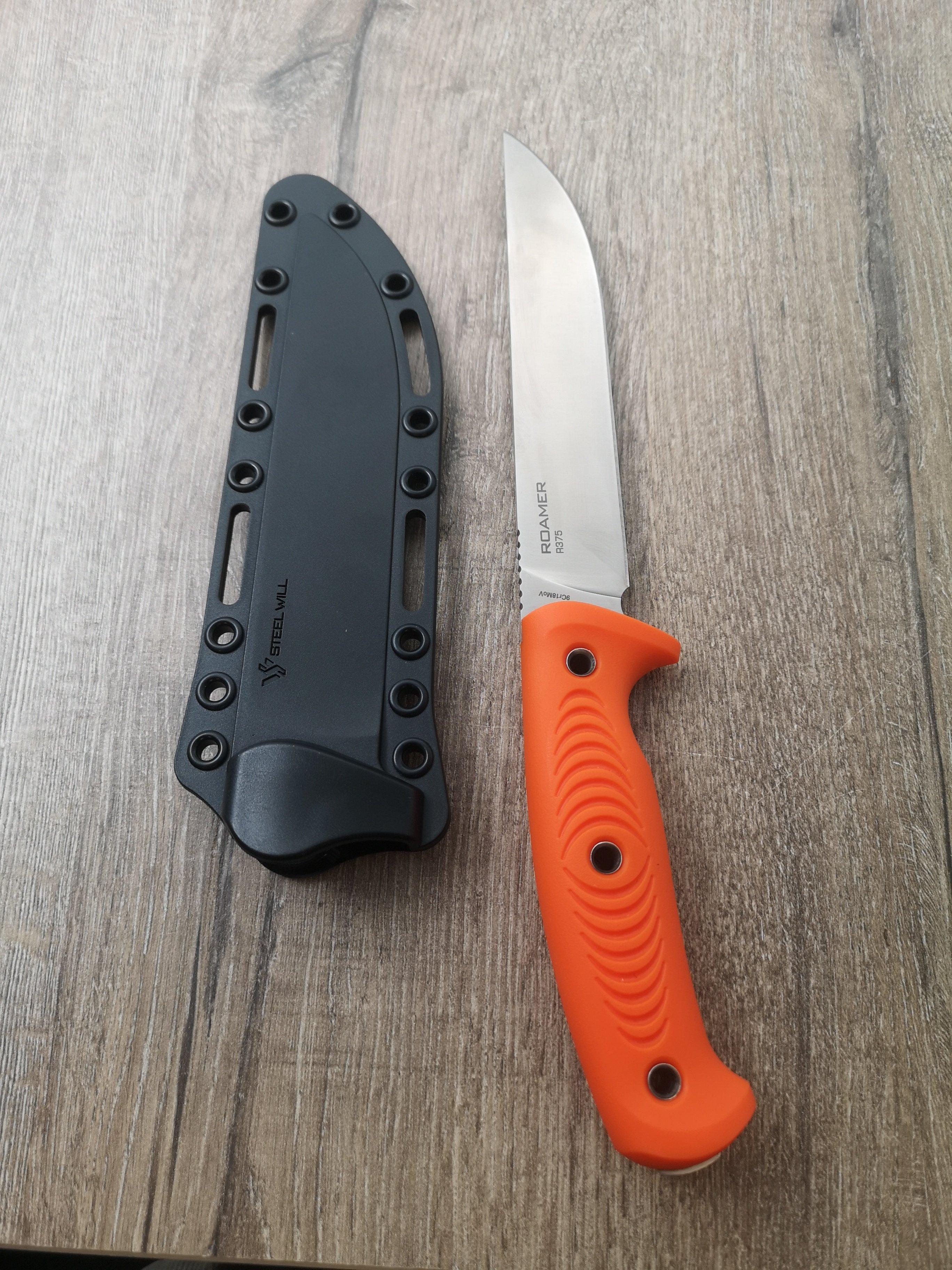 Steel Will Roamer 375-1OR orange fixed knife | Advantageously shopping ...