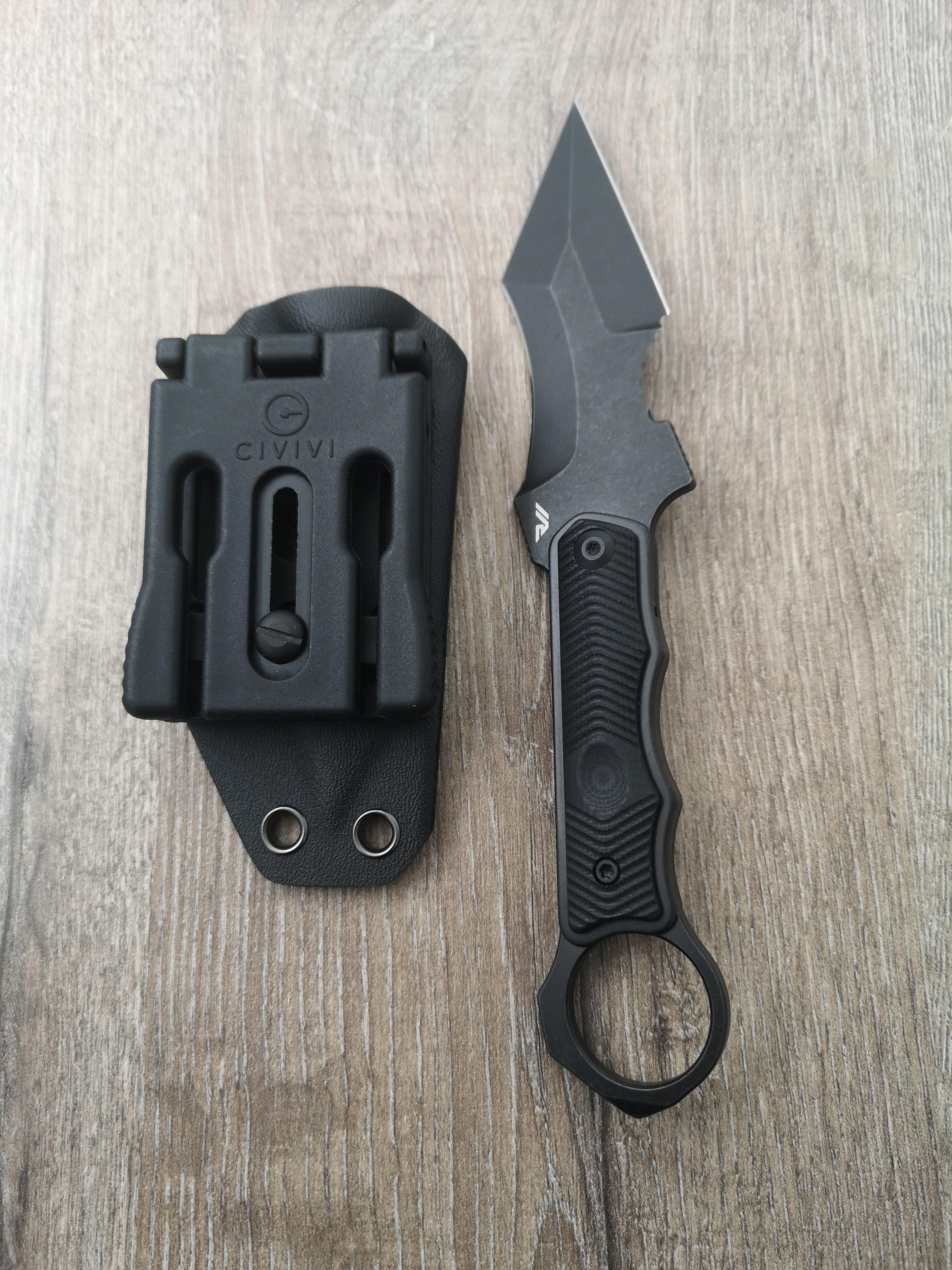Civivi Orthrus C20037B-1 black, semi-fixed knife | Advantageously ...