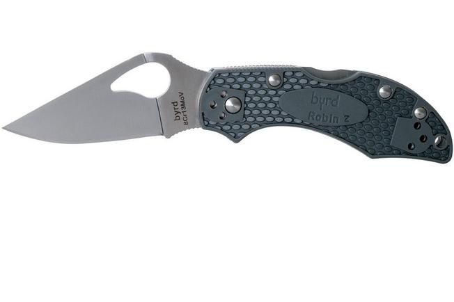 Spyderco Byrd Robin 2 Grey BY10PGY2 pocket knife | Advantageously ...