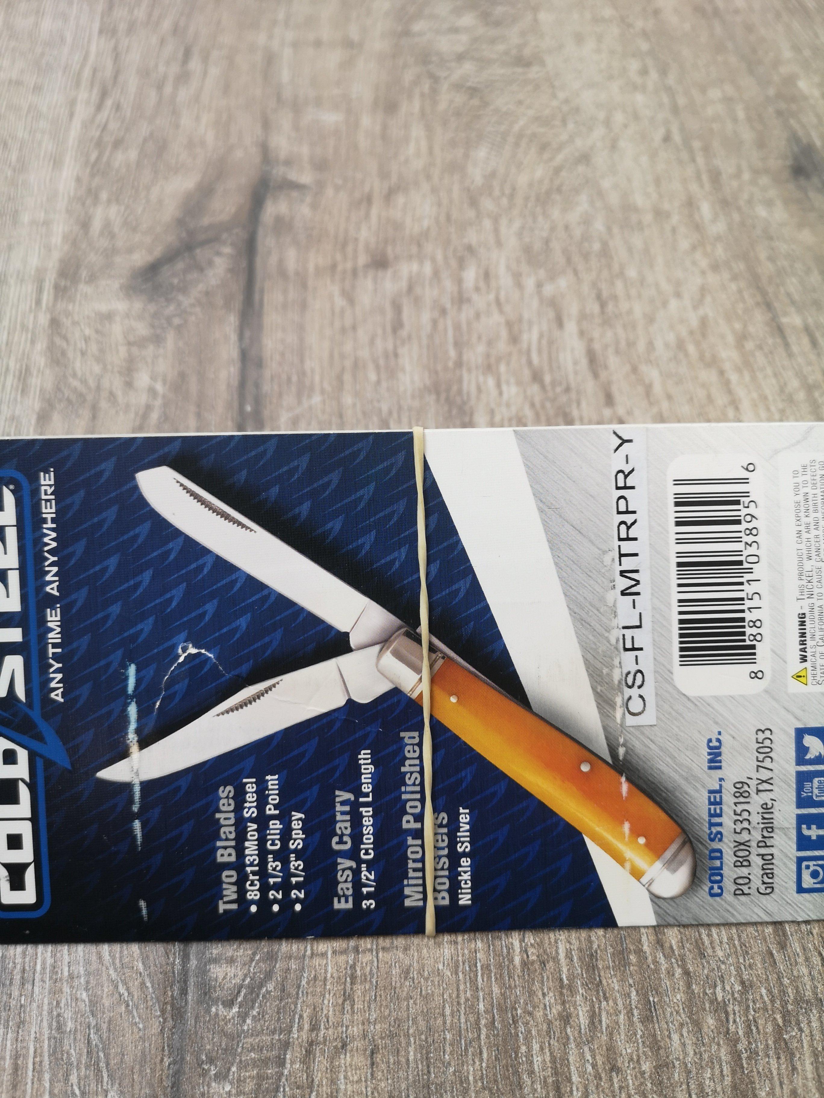 Cold Steel Mini Trapper FL-MTRPR-Y Yellow Bone, pocket knife ...