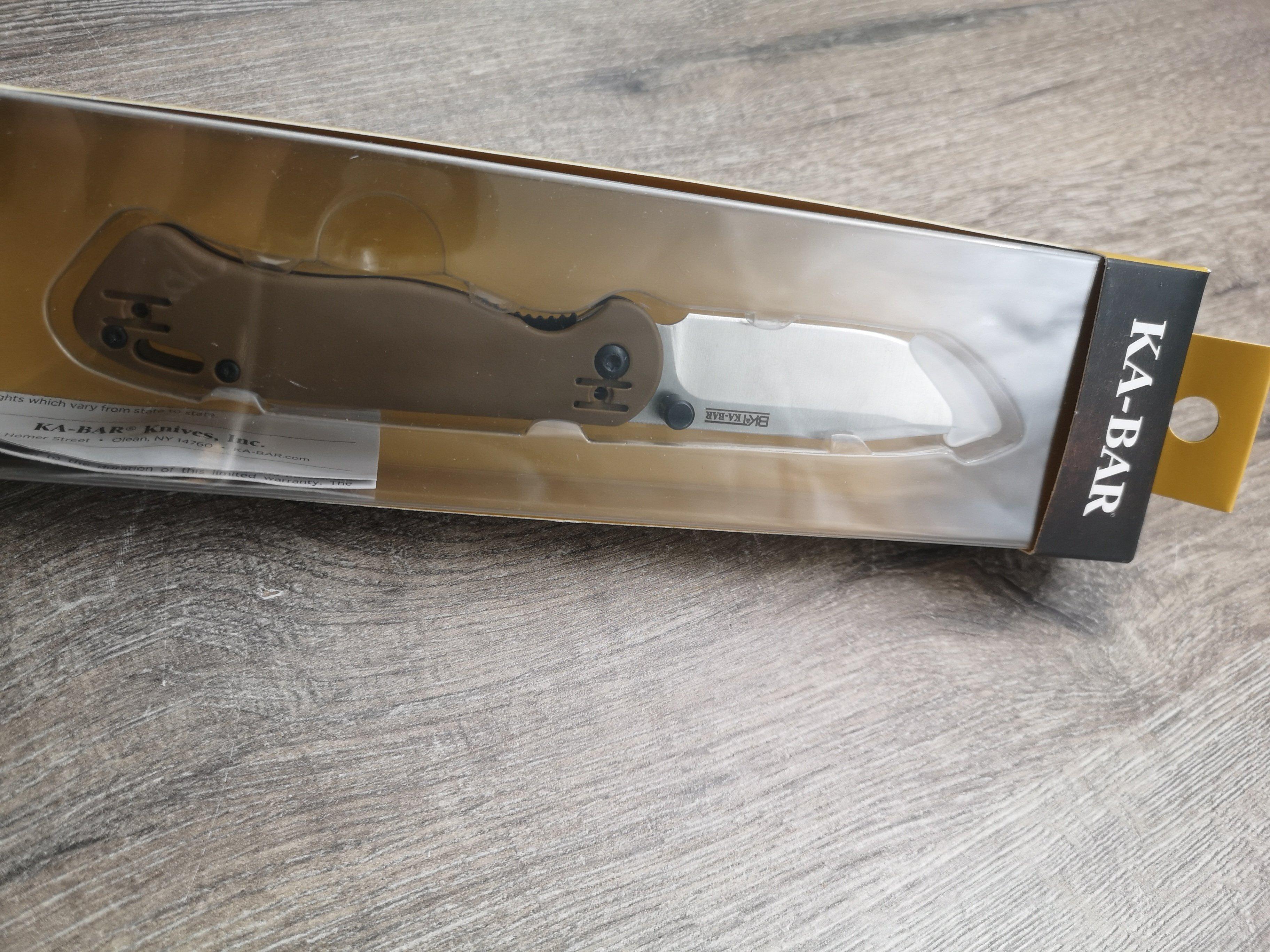 KA-BAR Becker Mini Folder BK41 Satin D2, Burnt Umber FRN, zakmes ...