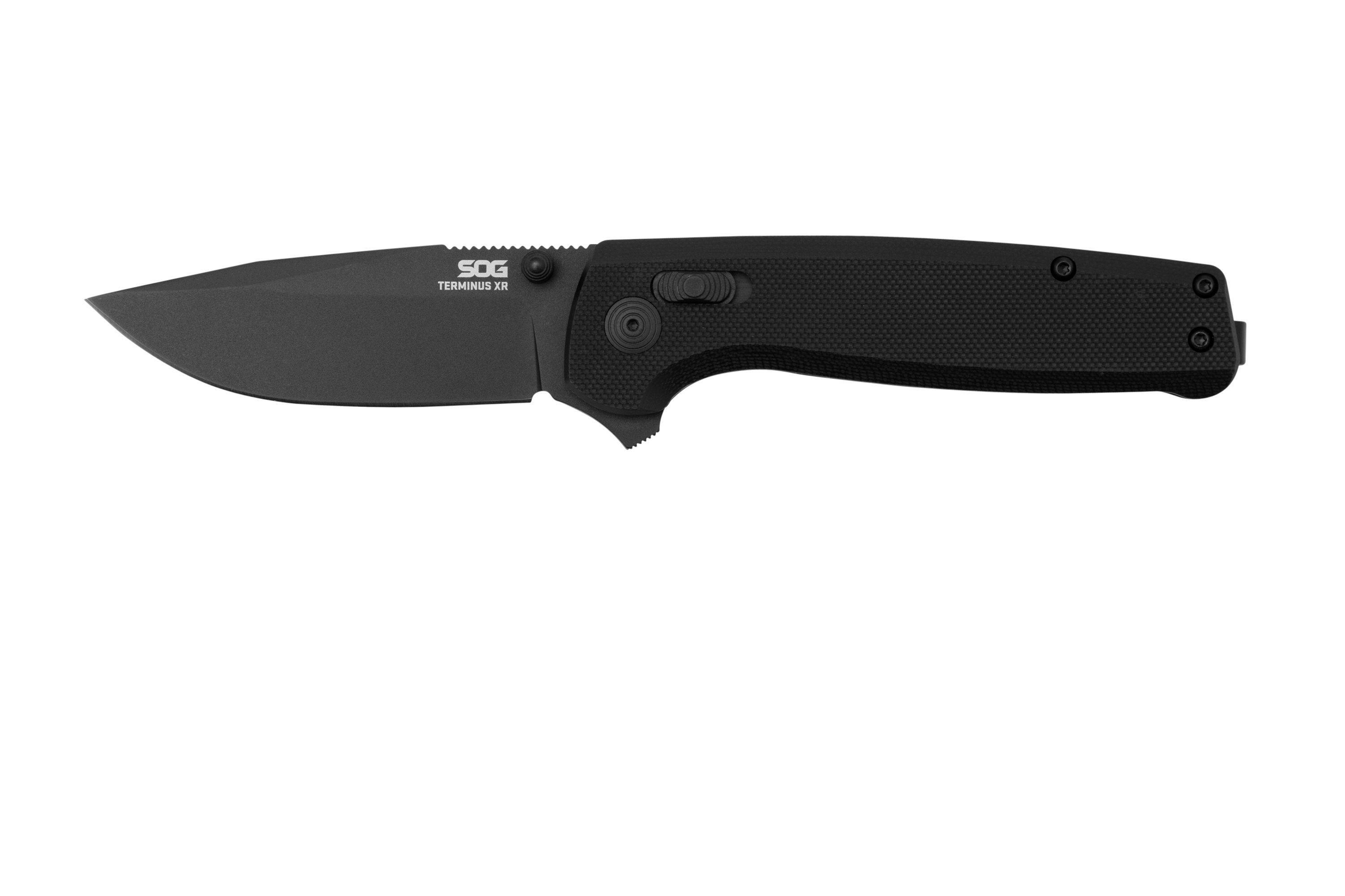 SOG Terminus XR, TM1027-BX, BLACK TiNi, Black G10 navalha | Compras ...