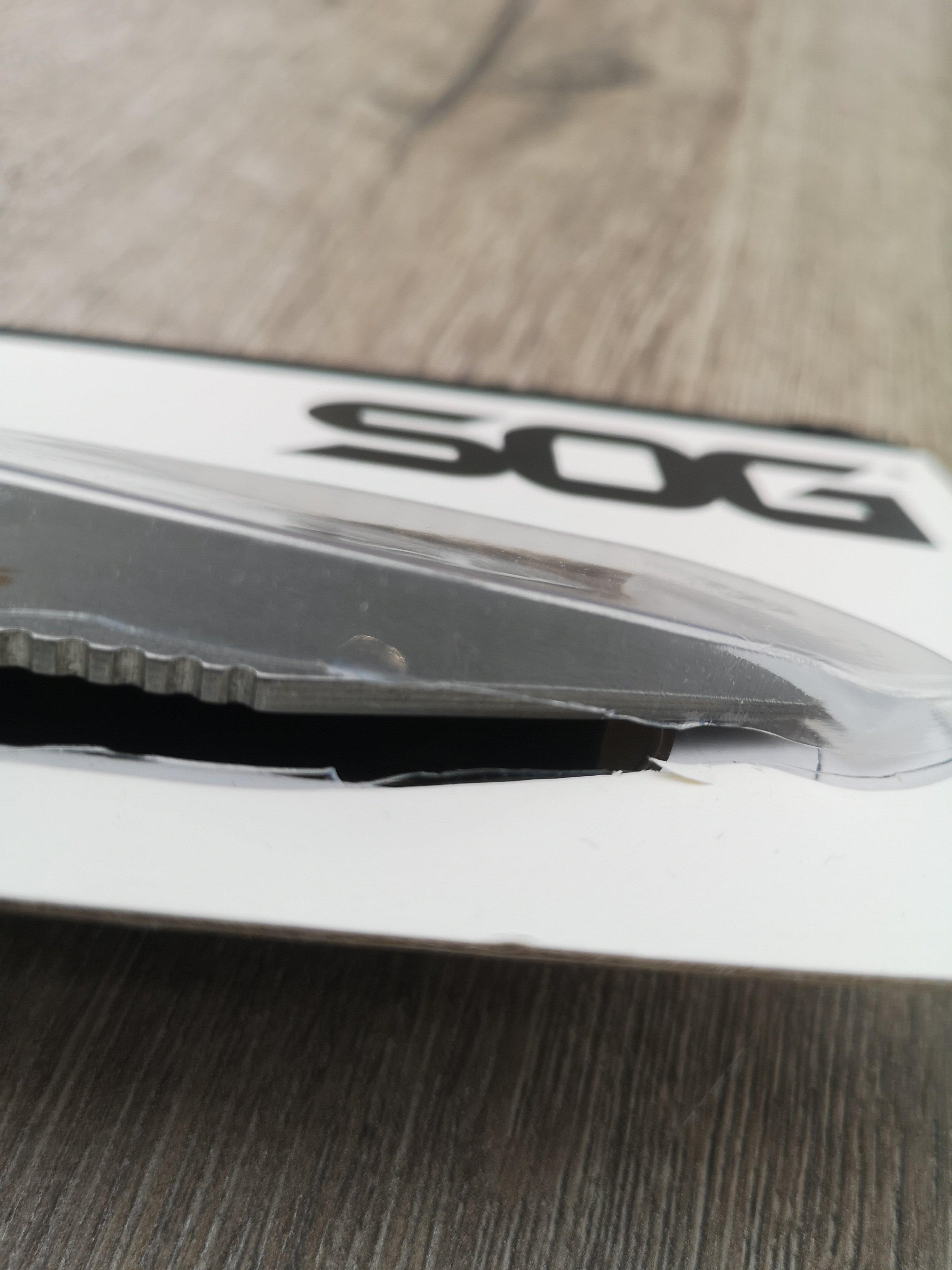 SOG Ace Stonewashed, Black Sheath ACE1001-CP fixed knife ...