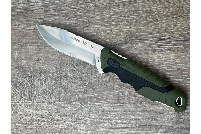 Buck Pursuit Large Green 656GRS hunting knife | Advantageously shopping ...