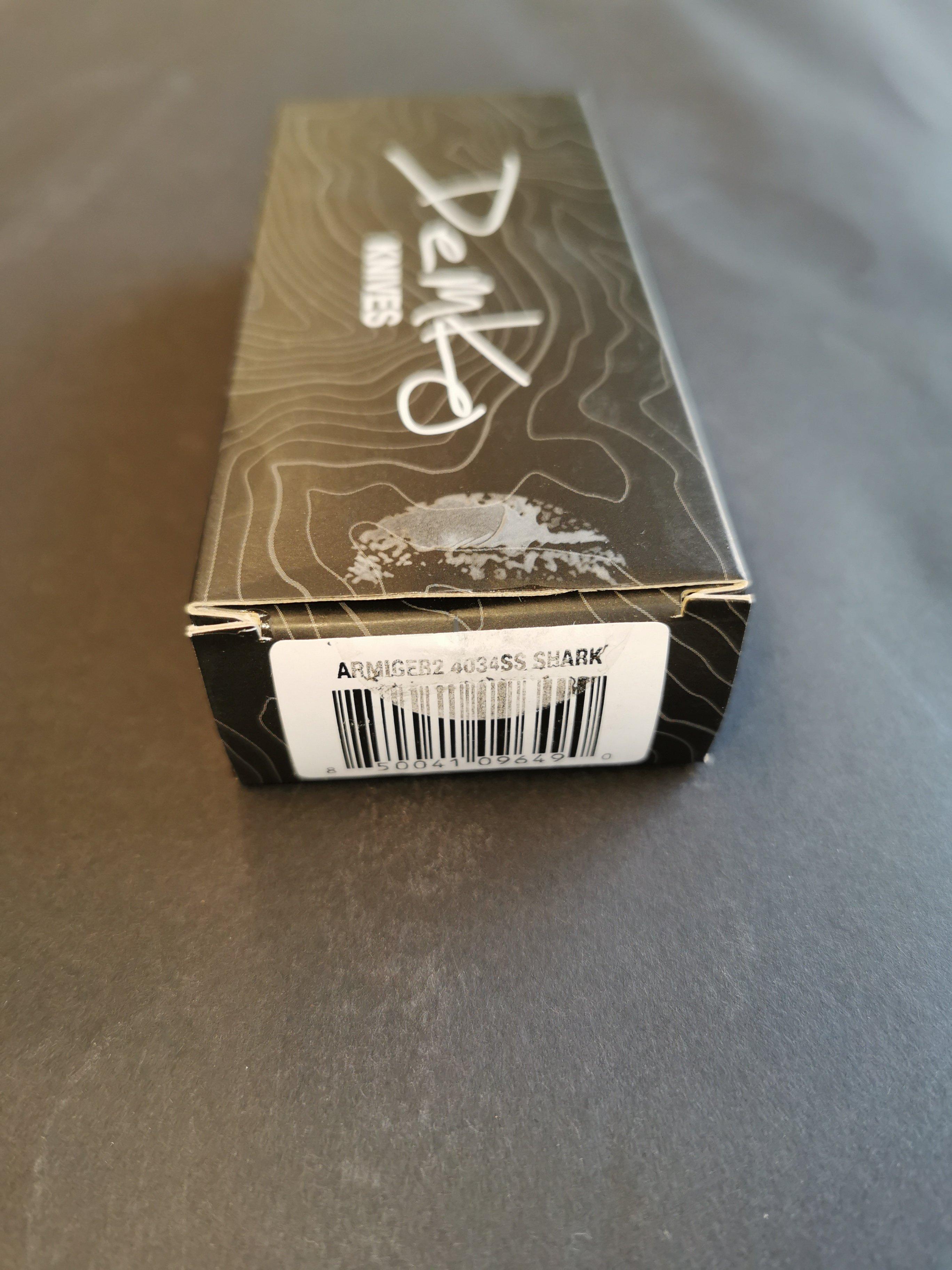 Demko Knives Armiger 2 Shark Foot ARM2-4034SS-SF Black TPR, coltello da ...