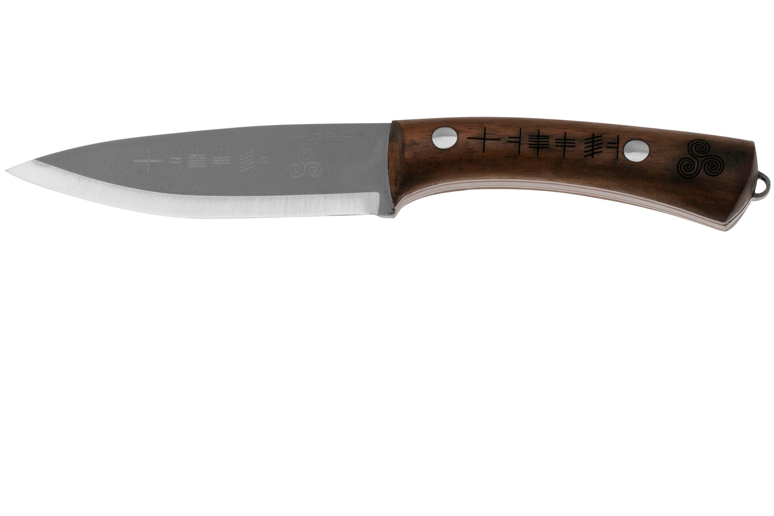 Condor Druid CTK3974-45HC, 1095 Carbon Steel, Walnut Wood, bushcraft ...
