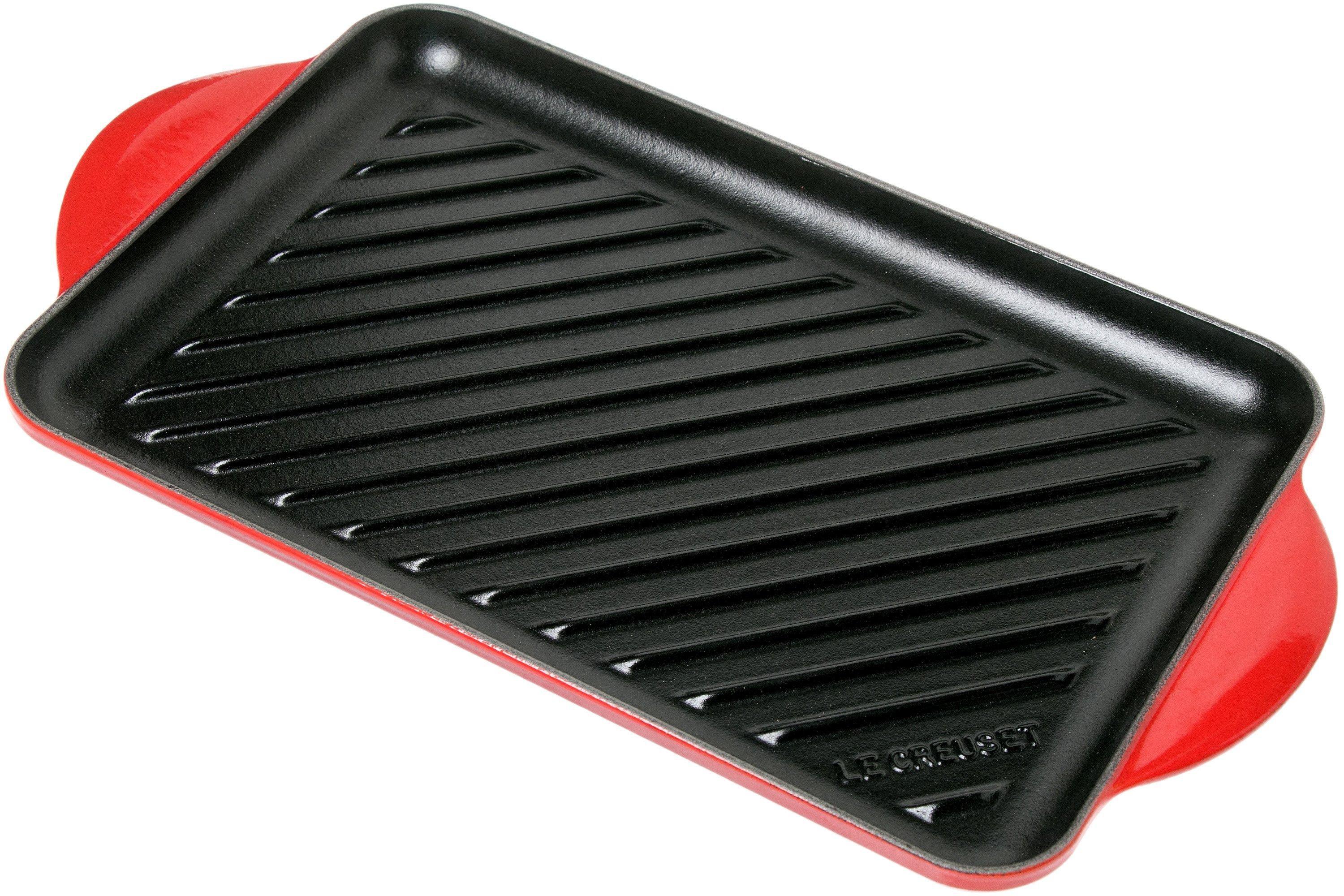 Le Creuset La Fonte enamel rectangular grill pan 32 cm, red ...
