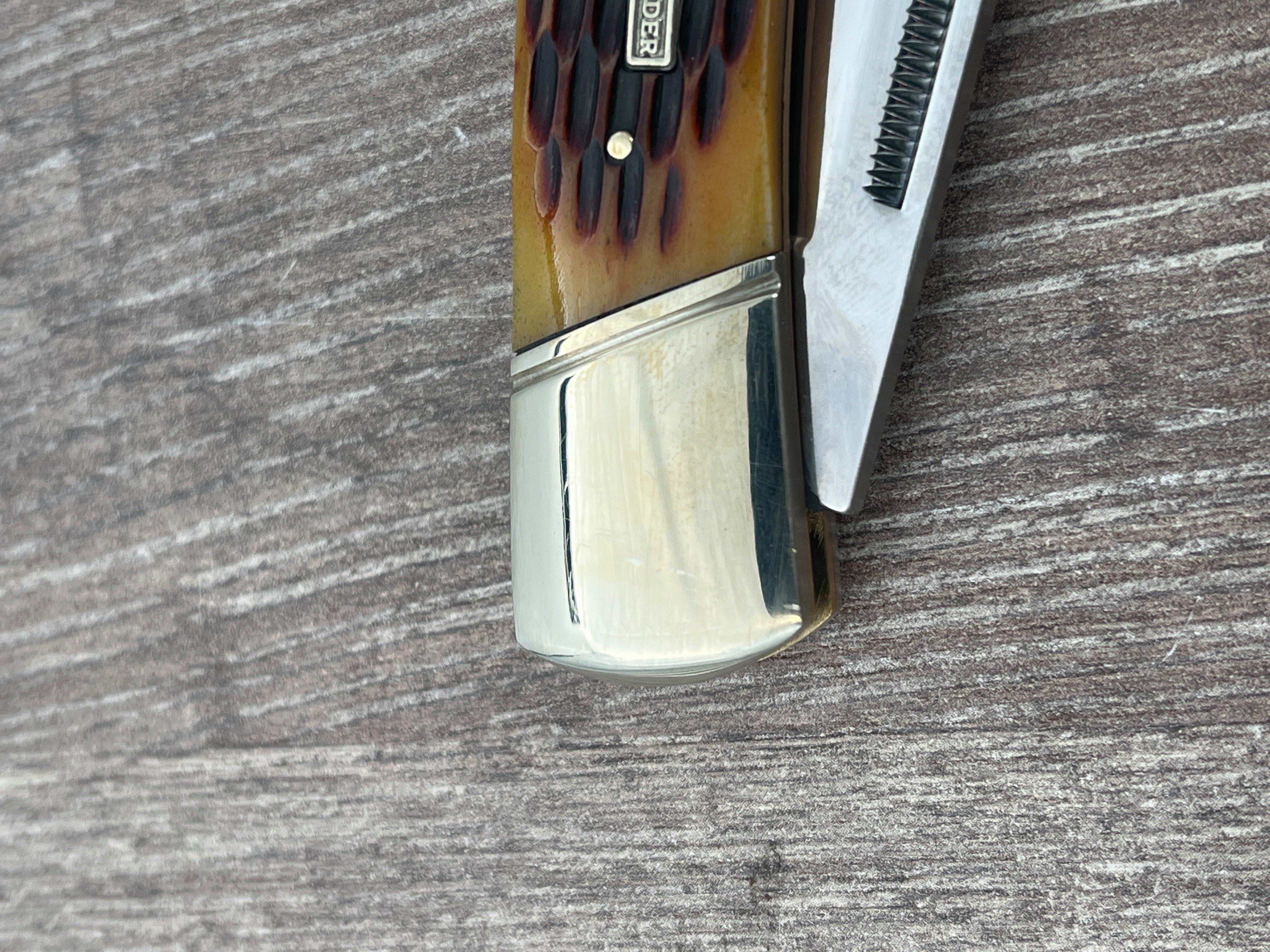 Rough Ryder Folding Hunter Amber Bone RR066 lockback pocket knife ...