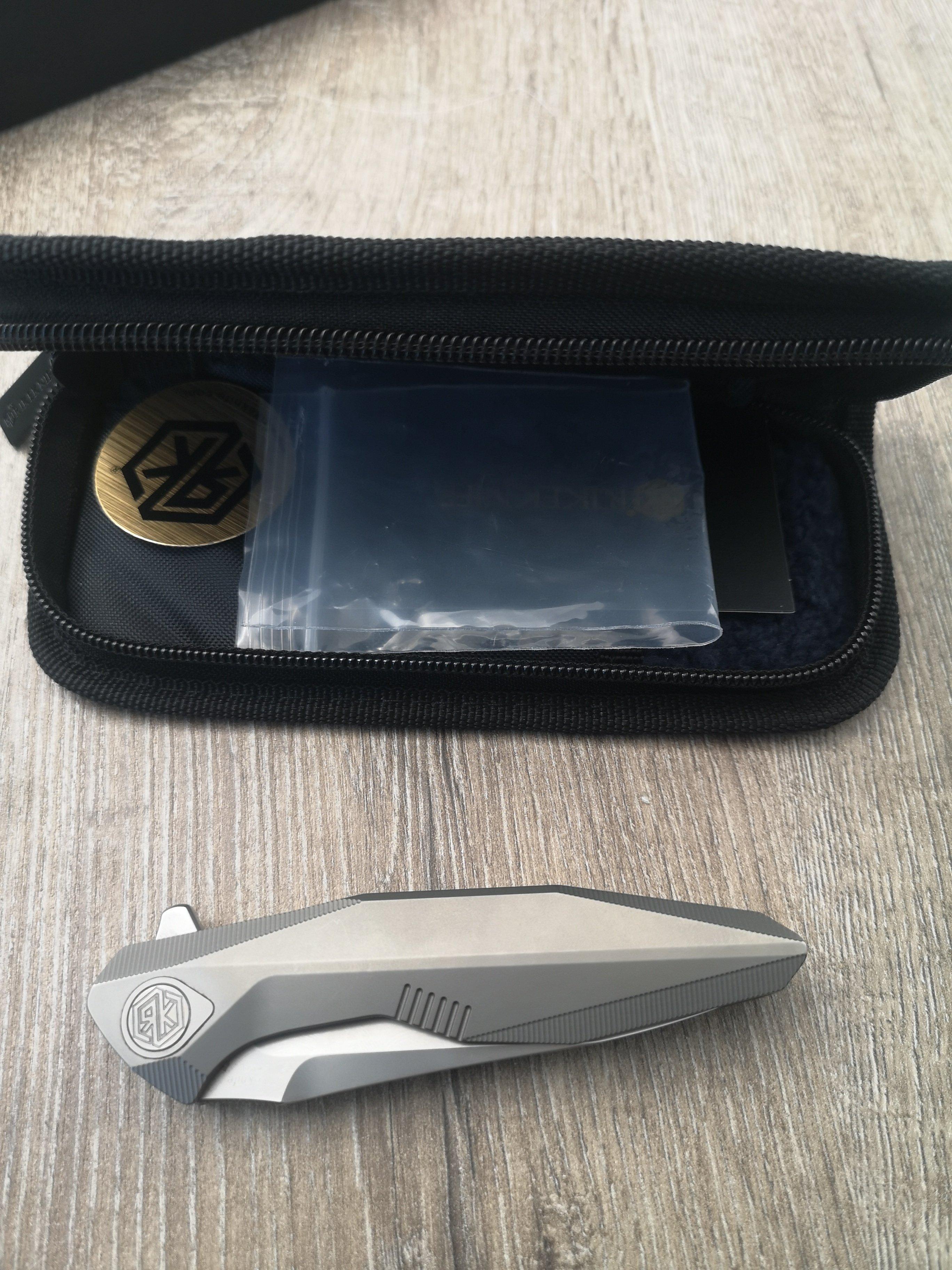 Rike Knife 1508S M390 integral pocket knife, Stonewashed ...
