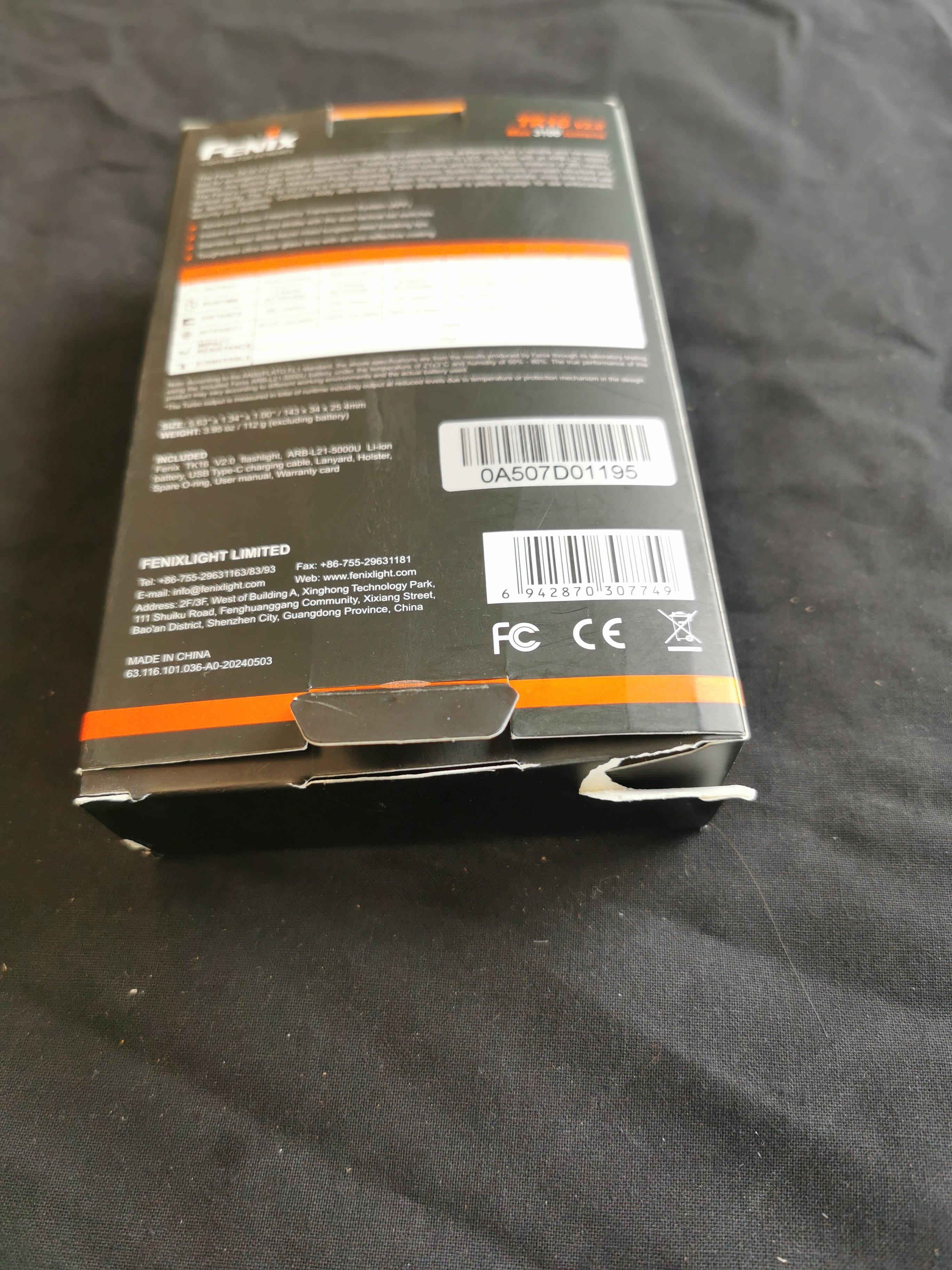 Fenix TK16 V2.0 LED torch with instant strobe | Advantageously shopping ...