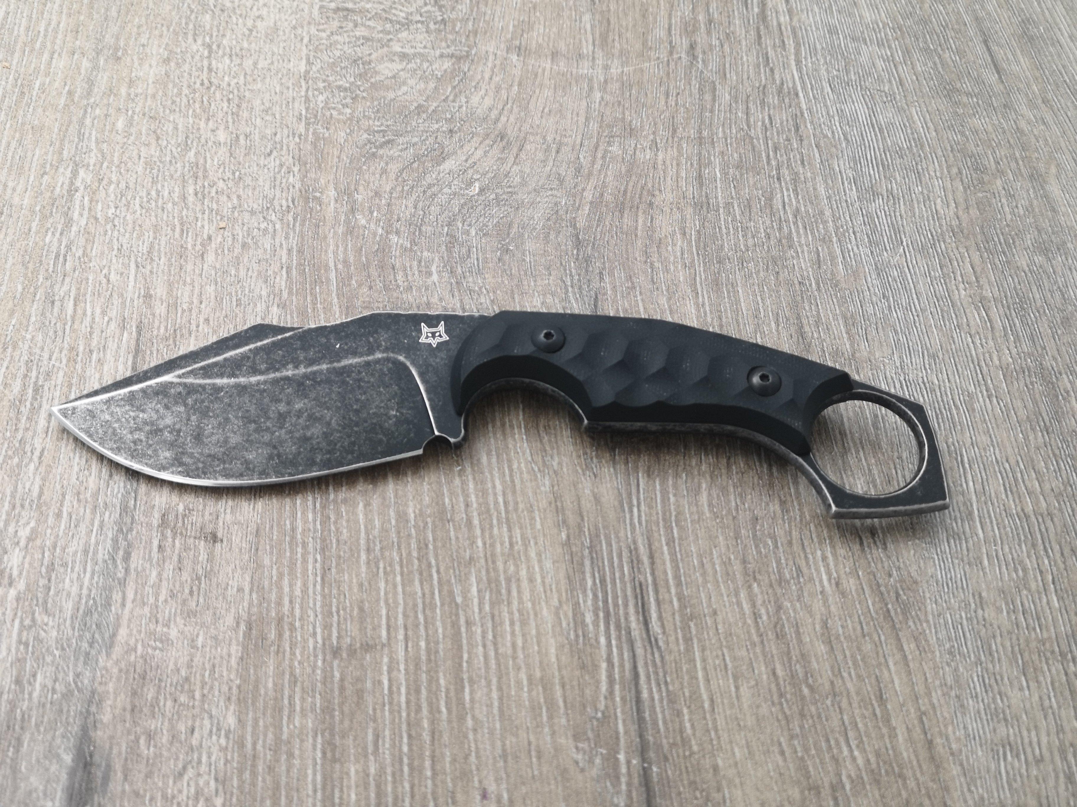 Fox Knives Monkey Thumper FX-633 Black G10 fixed knife, Ken Vehikite ...