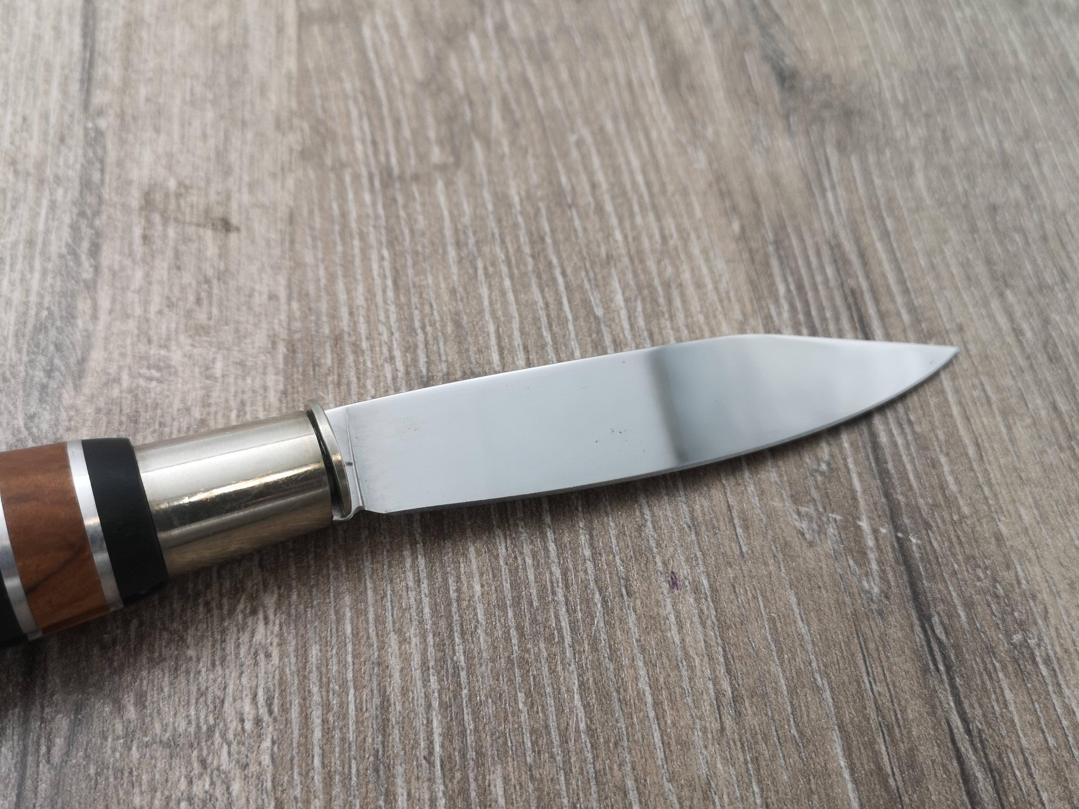 Nontron No. 25 Nickel Silver Turning Ferrule, Marquetry Ebony Olivewood ...