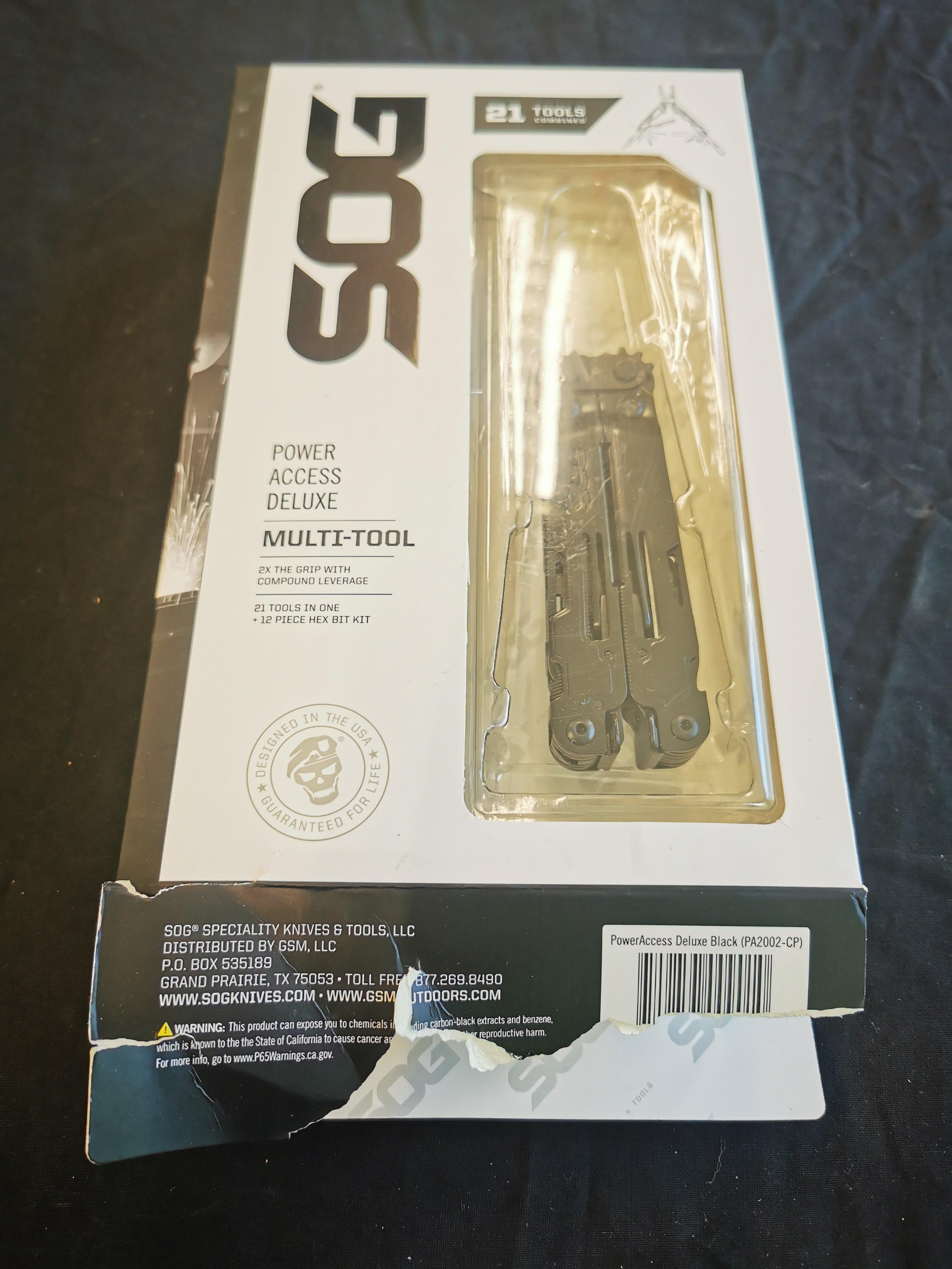 SOG PowerAccess Deluxe Black PA2002 multi-tool | Advantageously ...