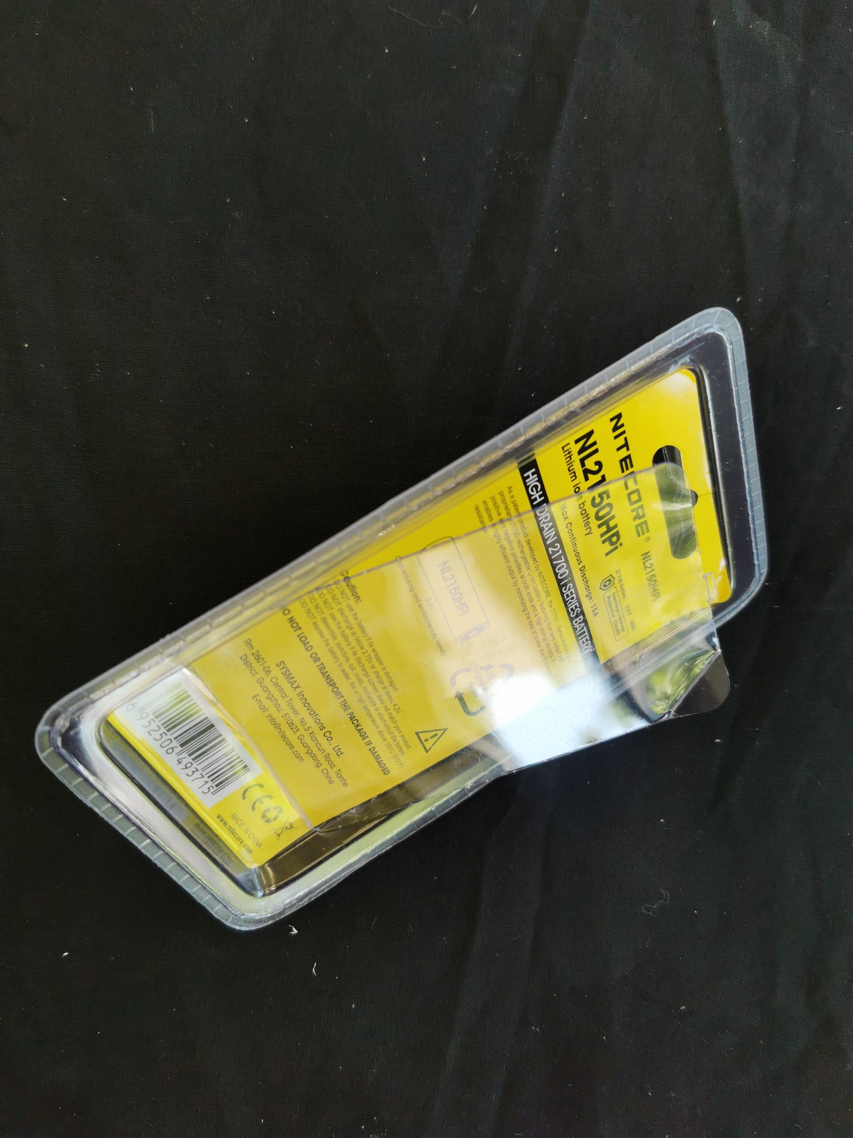 Nitecore NL2150HPi 21700 rechargeable Li-ion battery, 5000 mAh ...