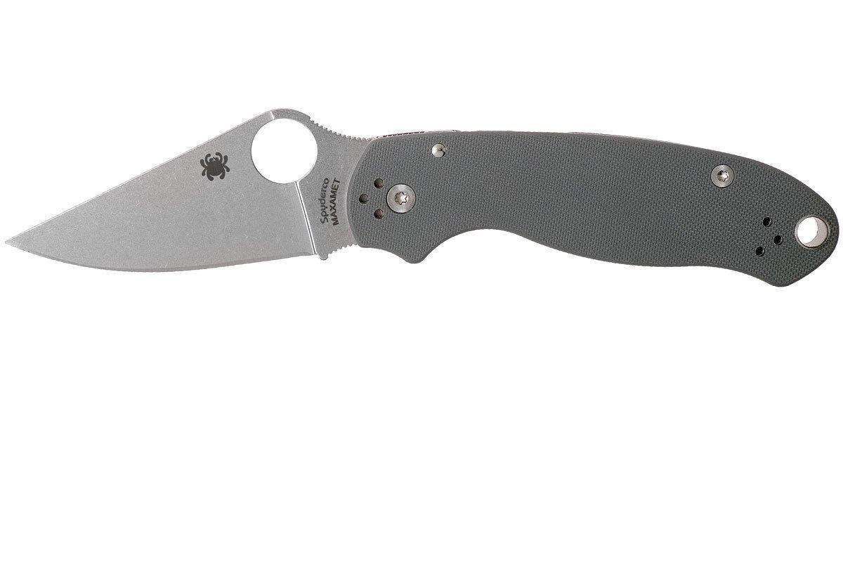 Spyderco Para 3 Maxamet Grey C223GPDGY pocket knife | Advantageously ...