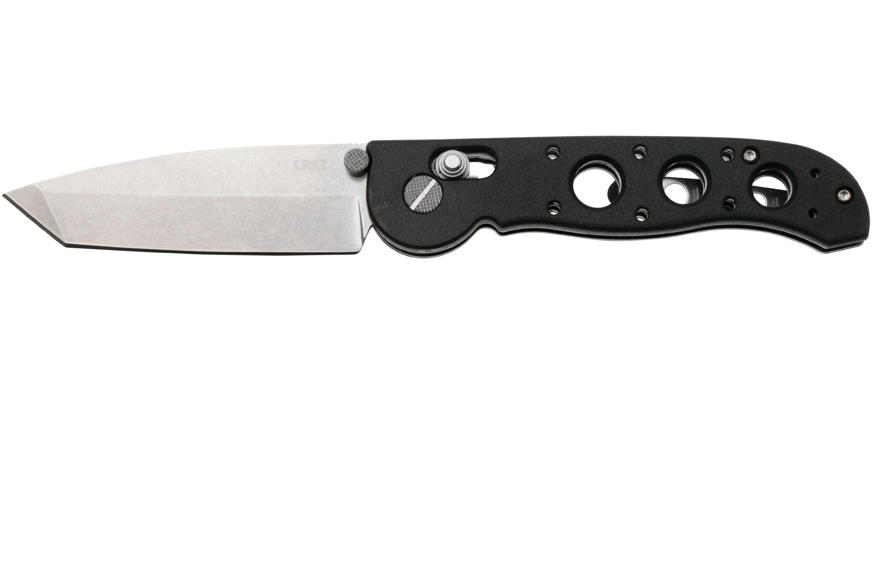 CRKT M16 Crossbar Lock Tanto M16-02X Stonewashed D2, Black Grivory ...